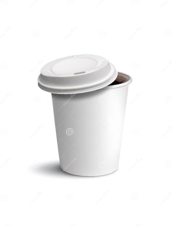 Paper cup coffee isolated stock photo. Image of product - 17609004