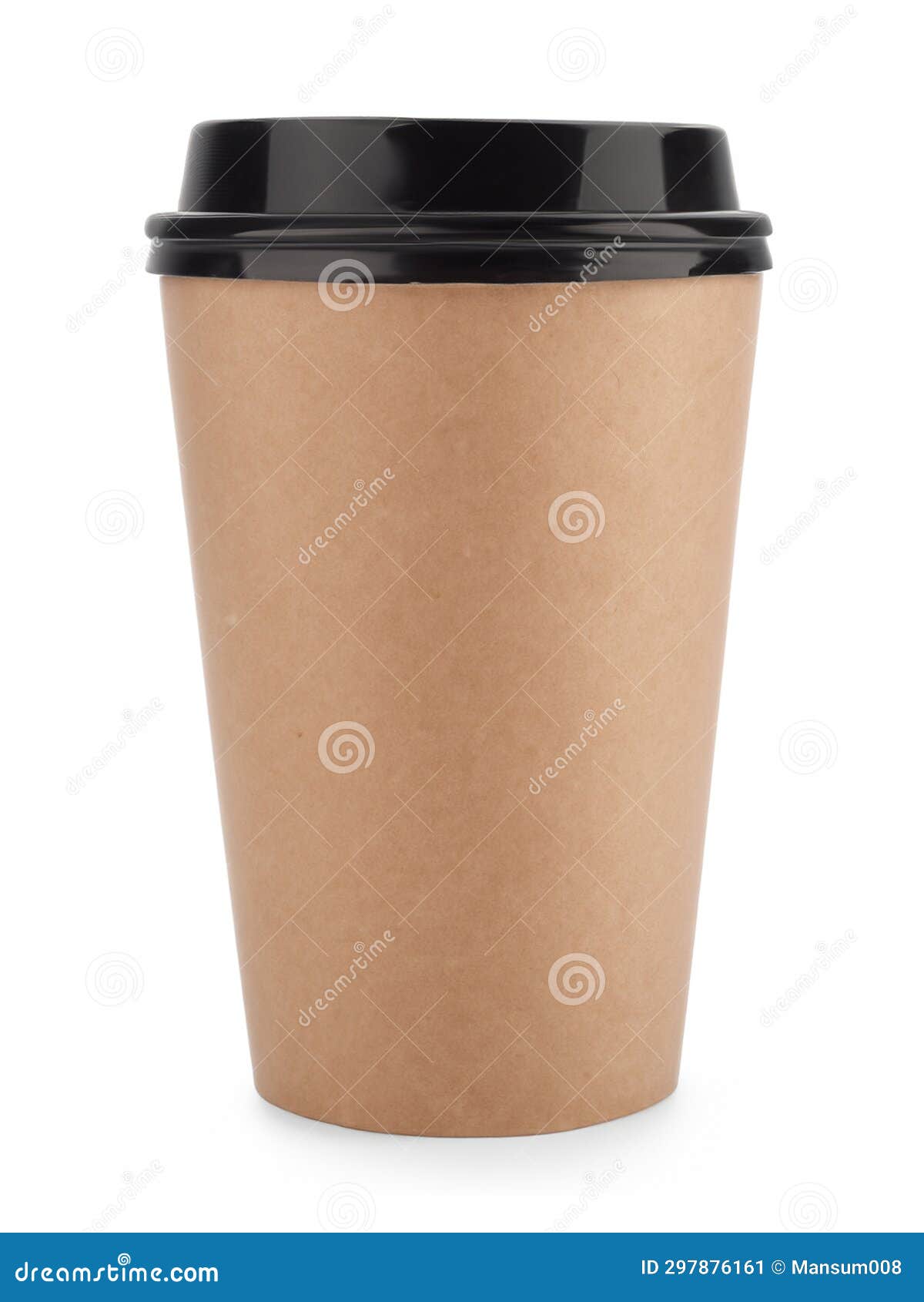 Paper Cup of Coffee Isolated on White Background Stock Image - Image of ...