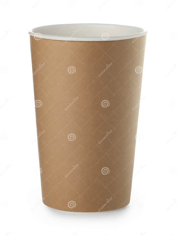 Paper Cup of Coffee Isolated on White Background Stock Image - Image of ...