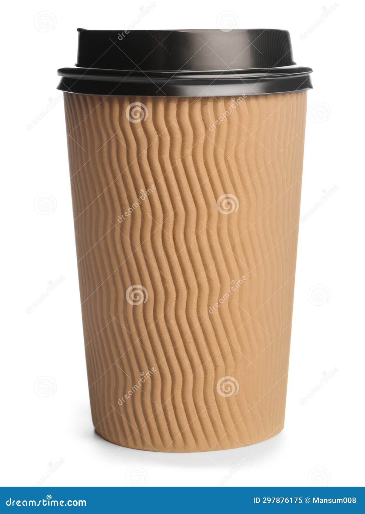 Paper Cup of Coffee Isolated on White Background Stock Image - Image of ...
