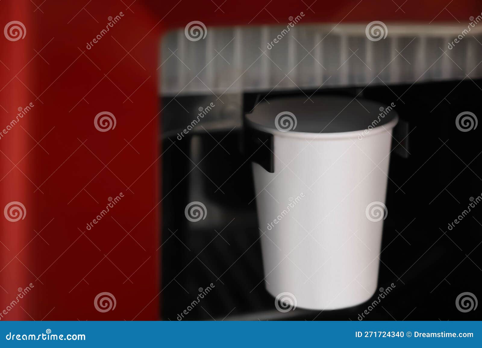 Paper Cup with Coffee in Vending Machine, Closeup Stock Photo - Image ...