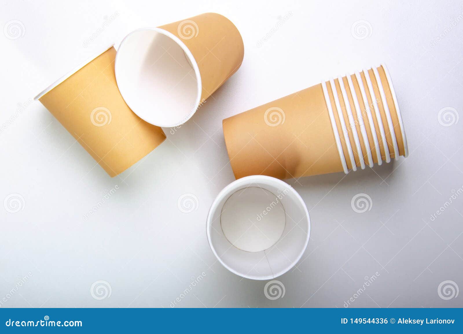 Paper Cup for Coffee. White Table Stock Photo - Image of foam, close ...