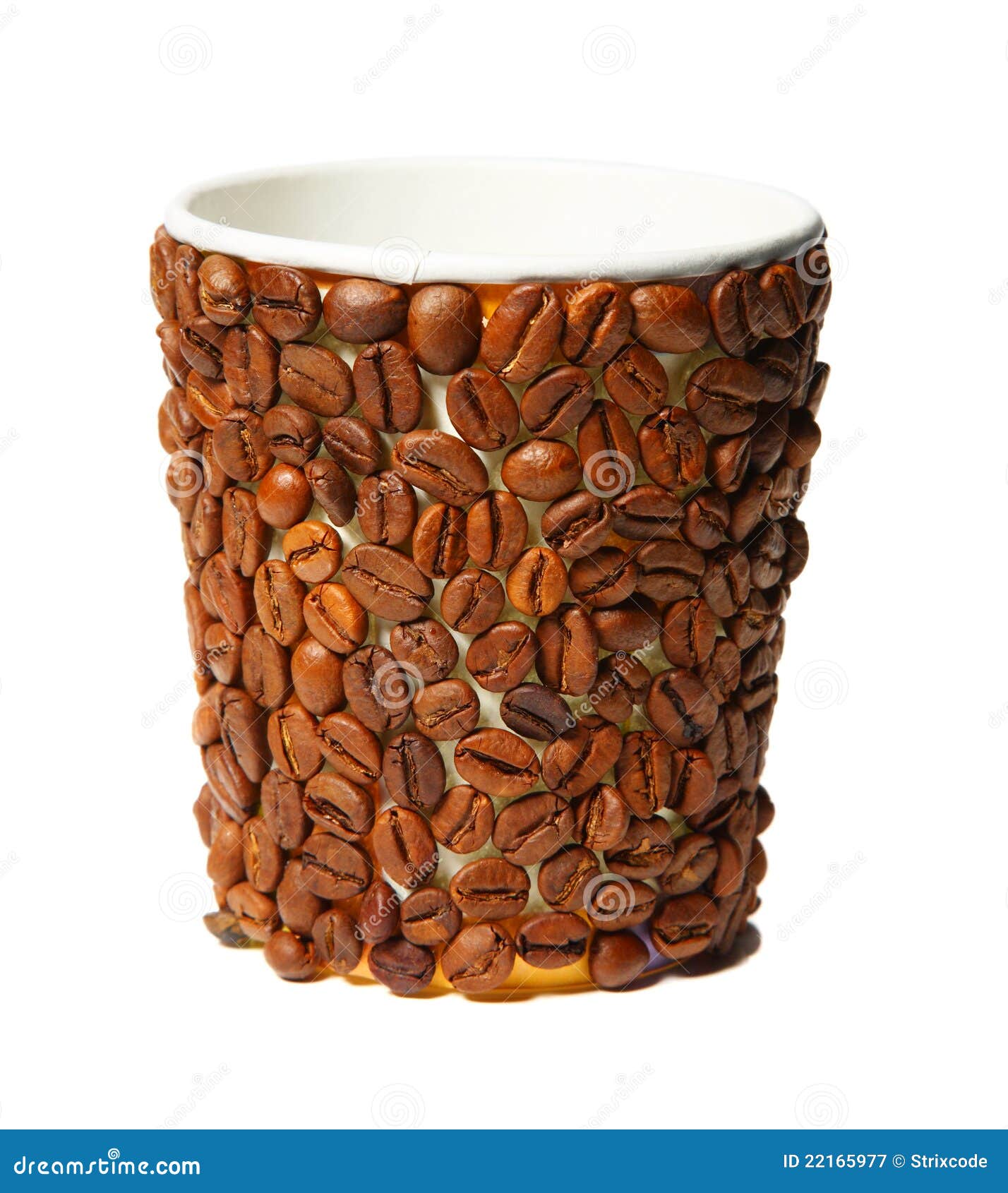 Paper Cup Covered with Coffee Beans Stock Image - Image of space ...