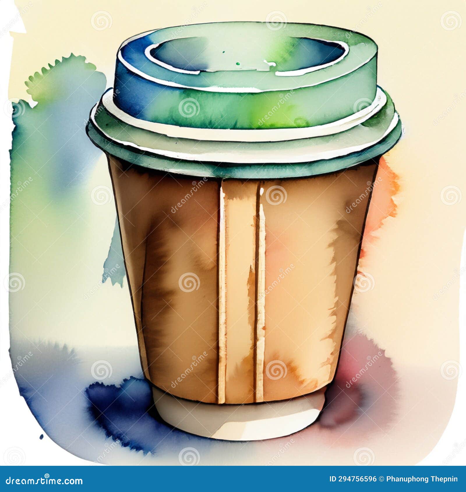 Paper cup for hot drinks stock illustration. Illustration of coffee ...