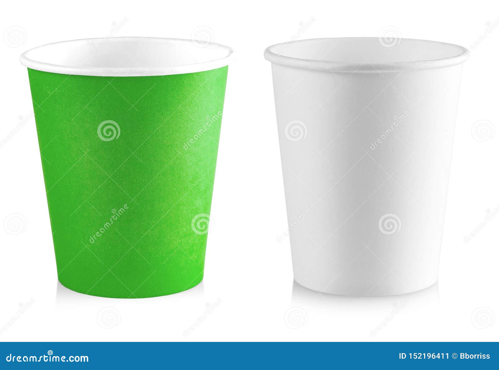 The Paper Cup Isolated on White Background Stock Image - Image of blank ...