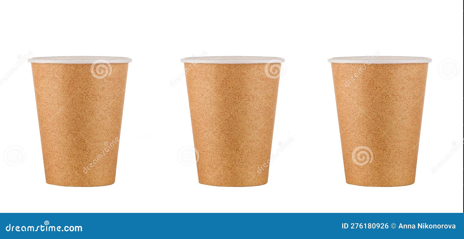 Paper Cup Kraft Paper on White Insulated Stock Photo - Image of white ...