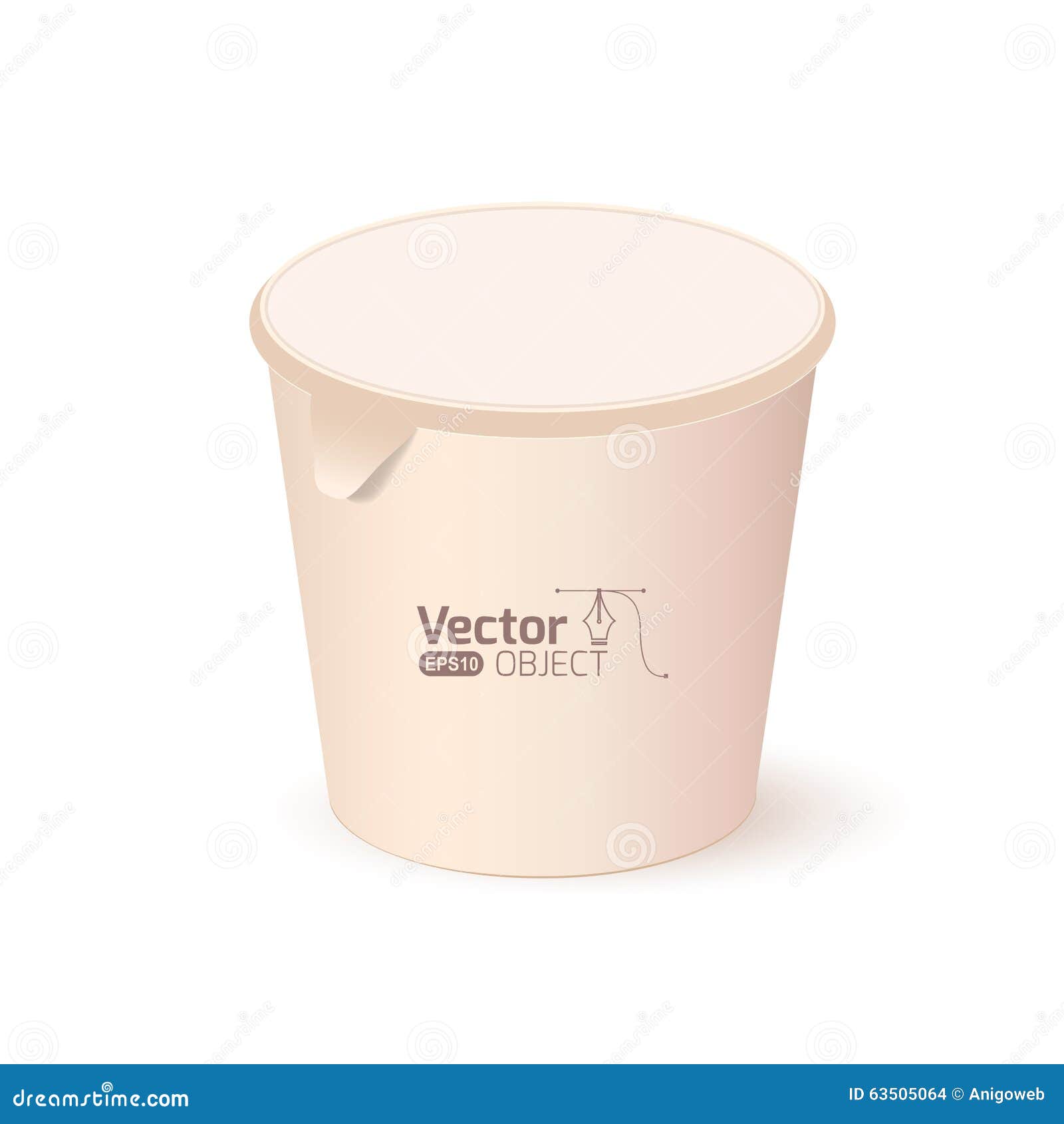 Paper cup with a lid stock vector. Illustration of full - 63505064