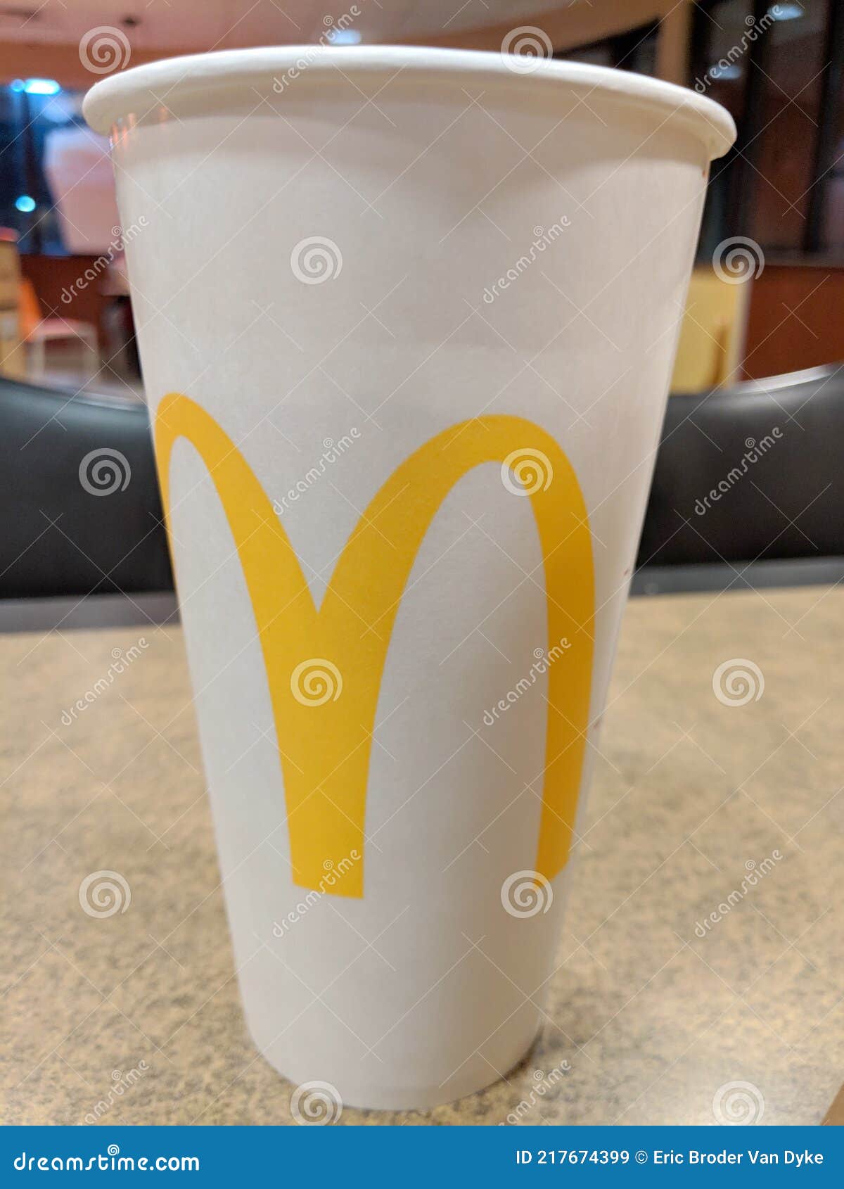 Paper Cup of McDonald`s Soda on Table Editorial Stock Image - Image of ...