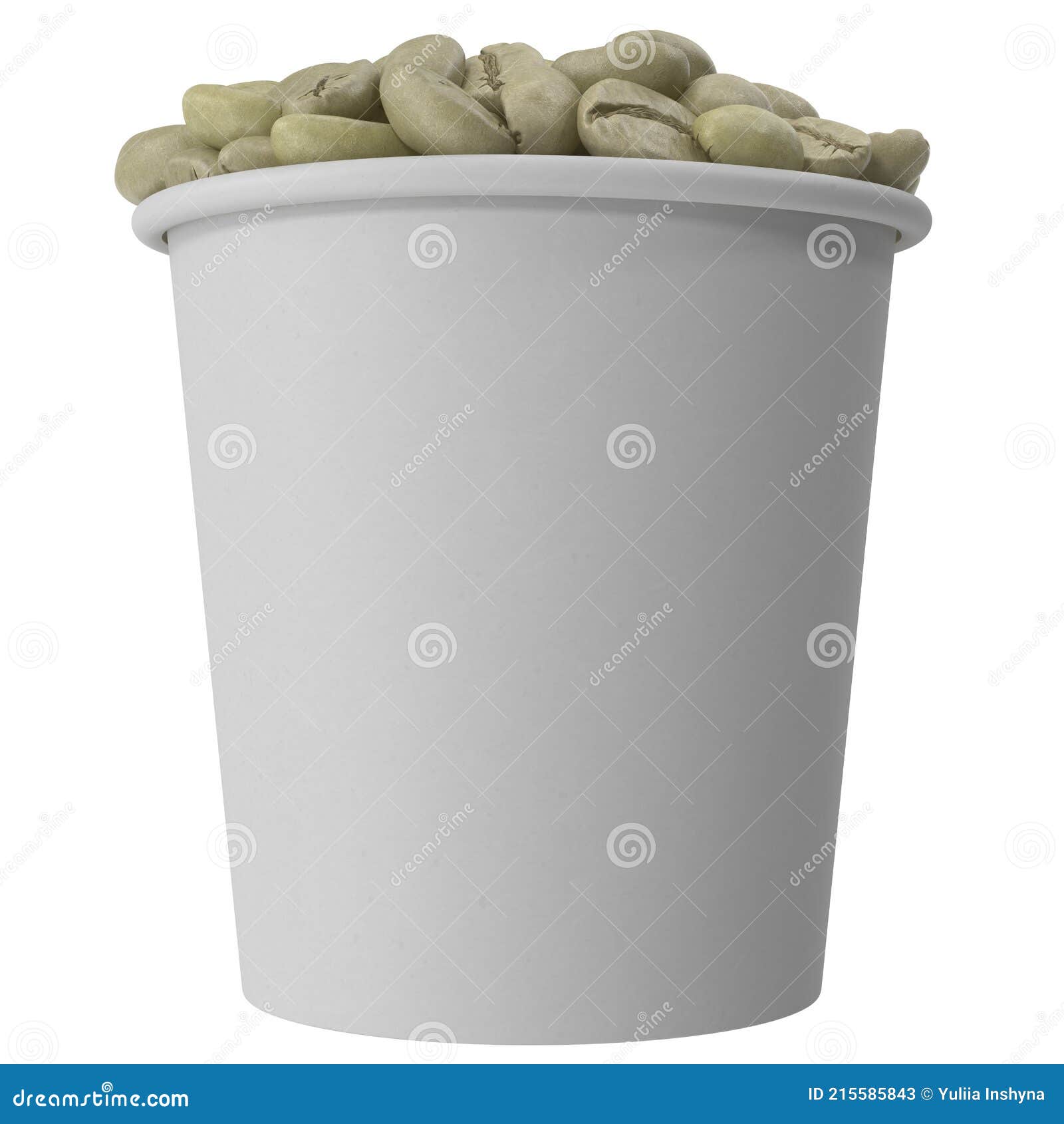 Paper Cup with Raw Coffee Beans. Stock Image - Image of beans, mocha ...