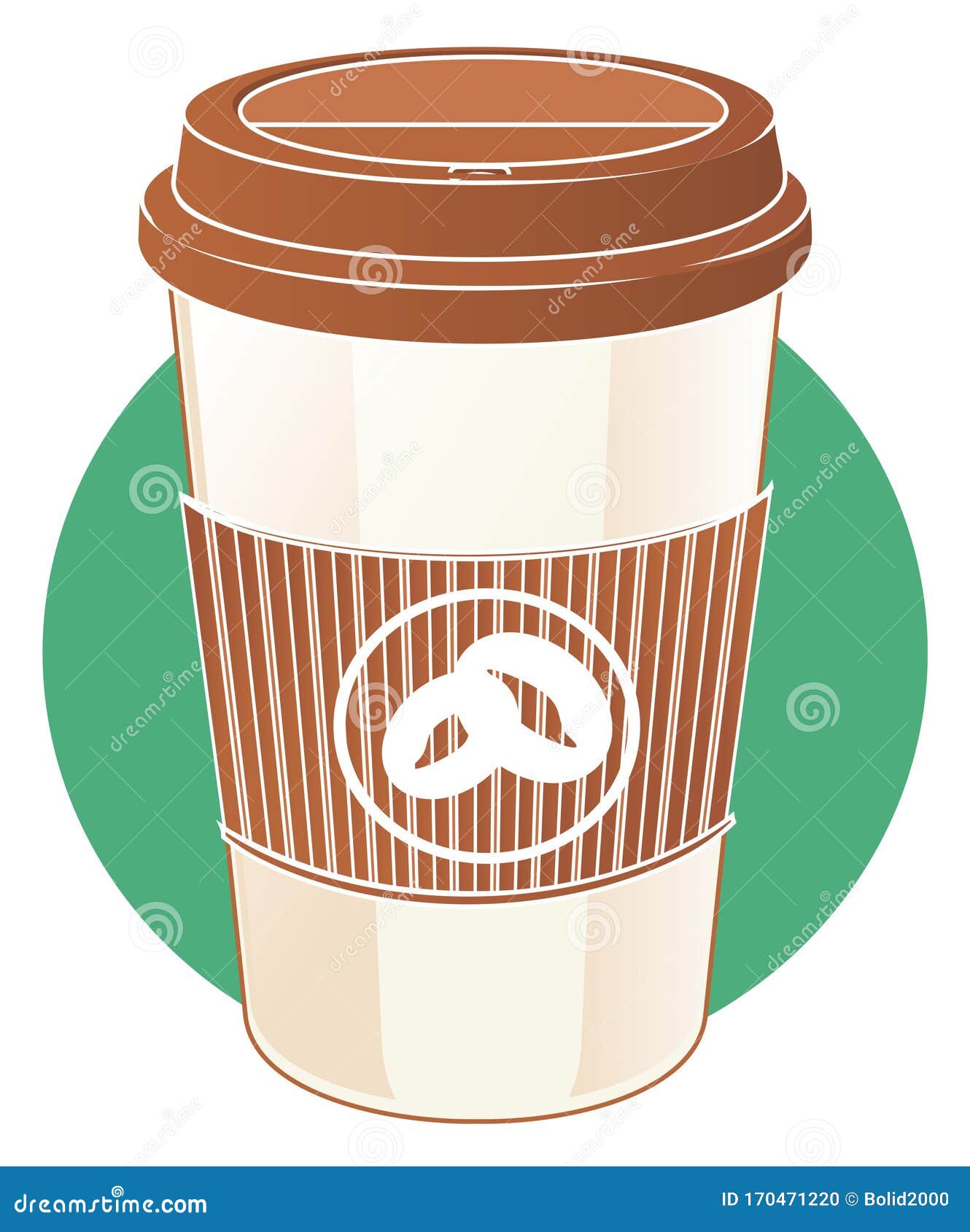 Paper cup on sign stock illustration. Illustration of dishes - 170471220