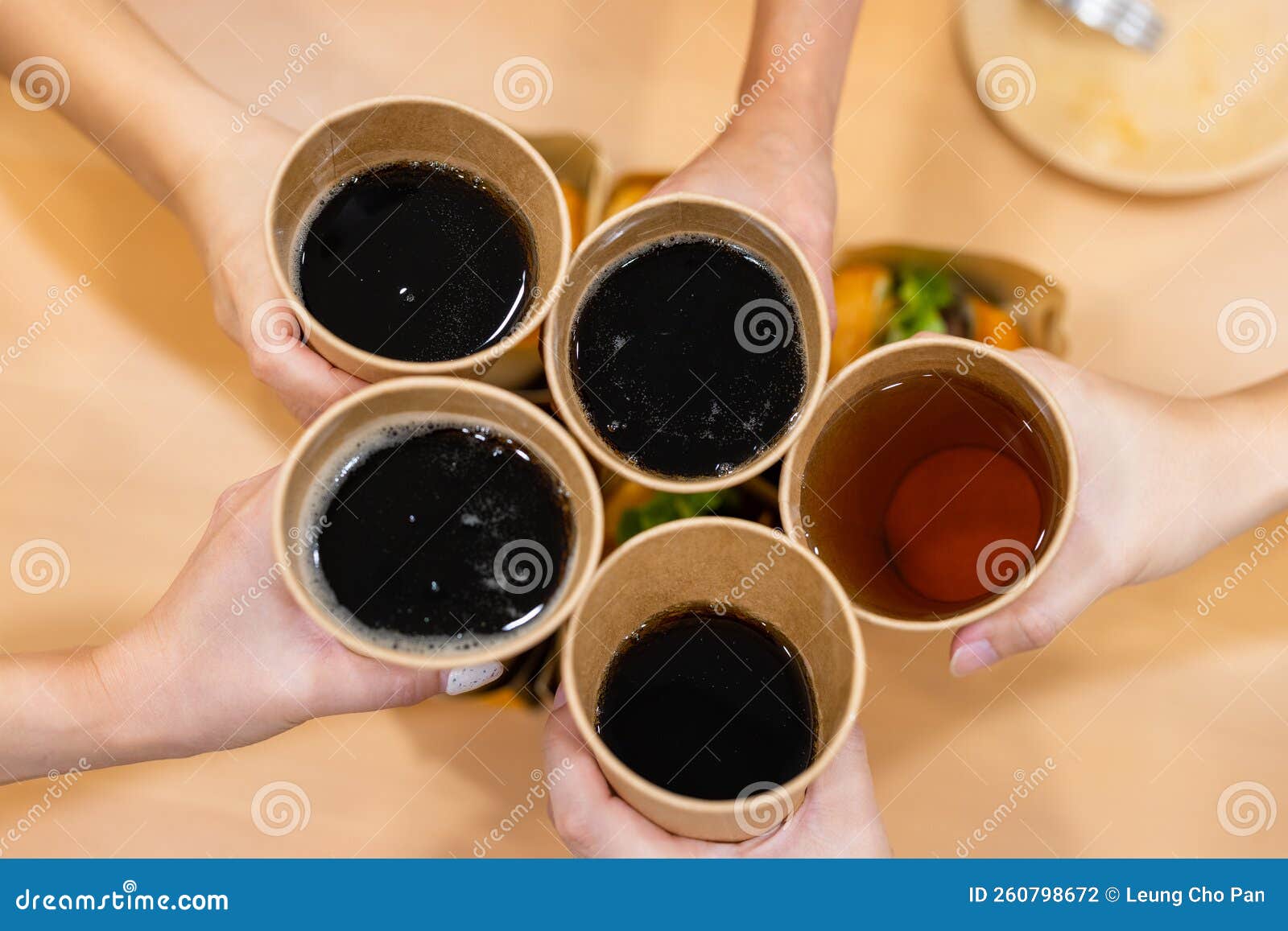 Paper cup with soft drink stock photo. Image of drinking - 260798672
