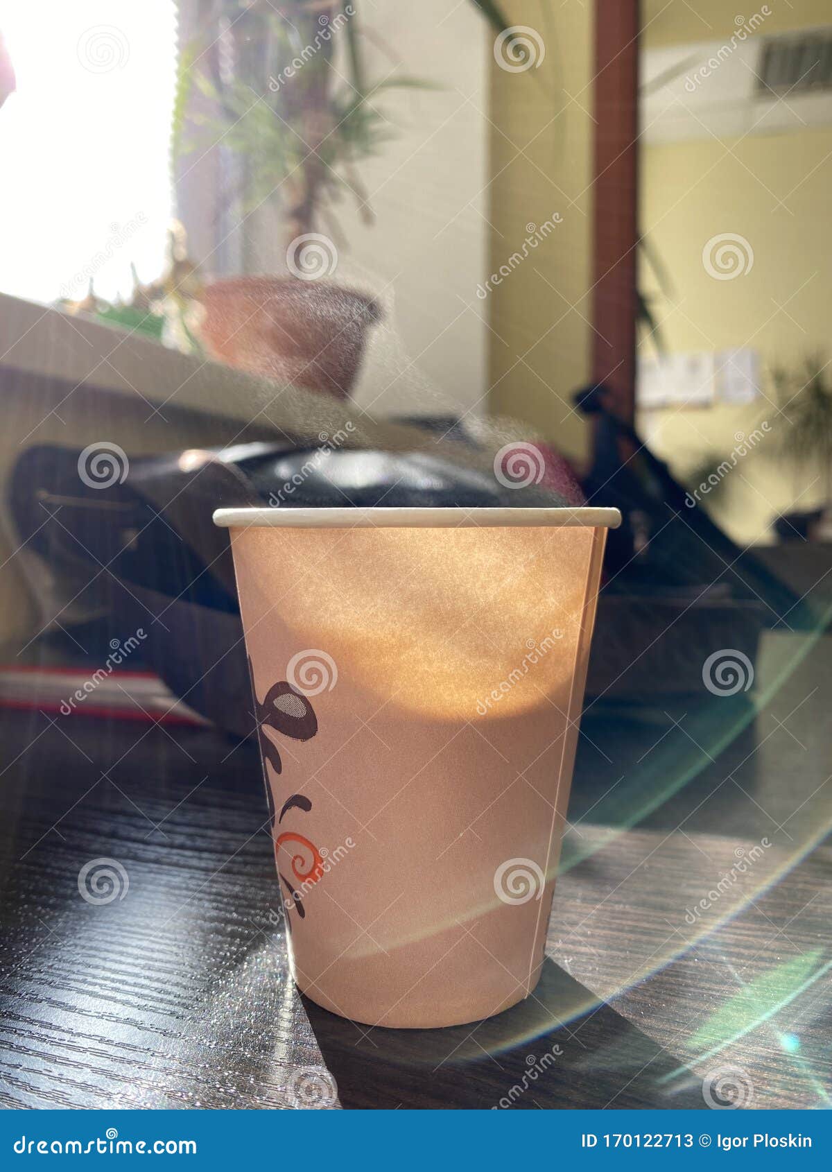 Paper cup on the table stock image. Image of ingredient - 170122713