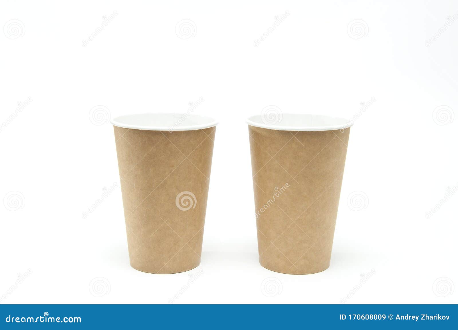 Paper Cup on the Table for Tea or Coffee. on White Background Stock ...