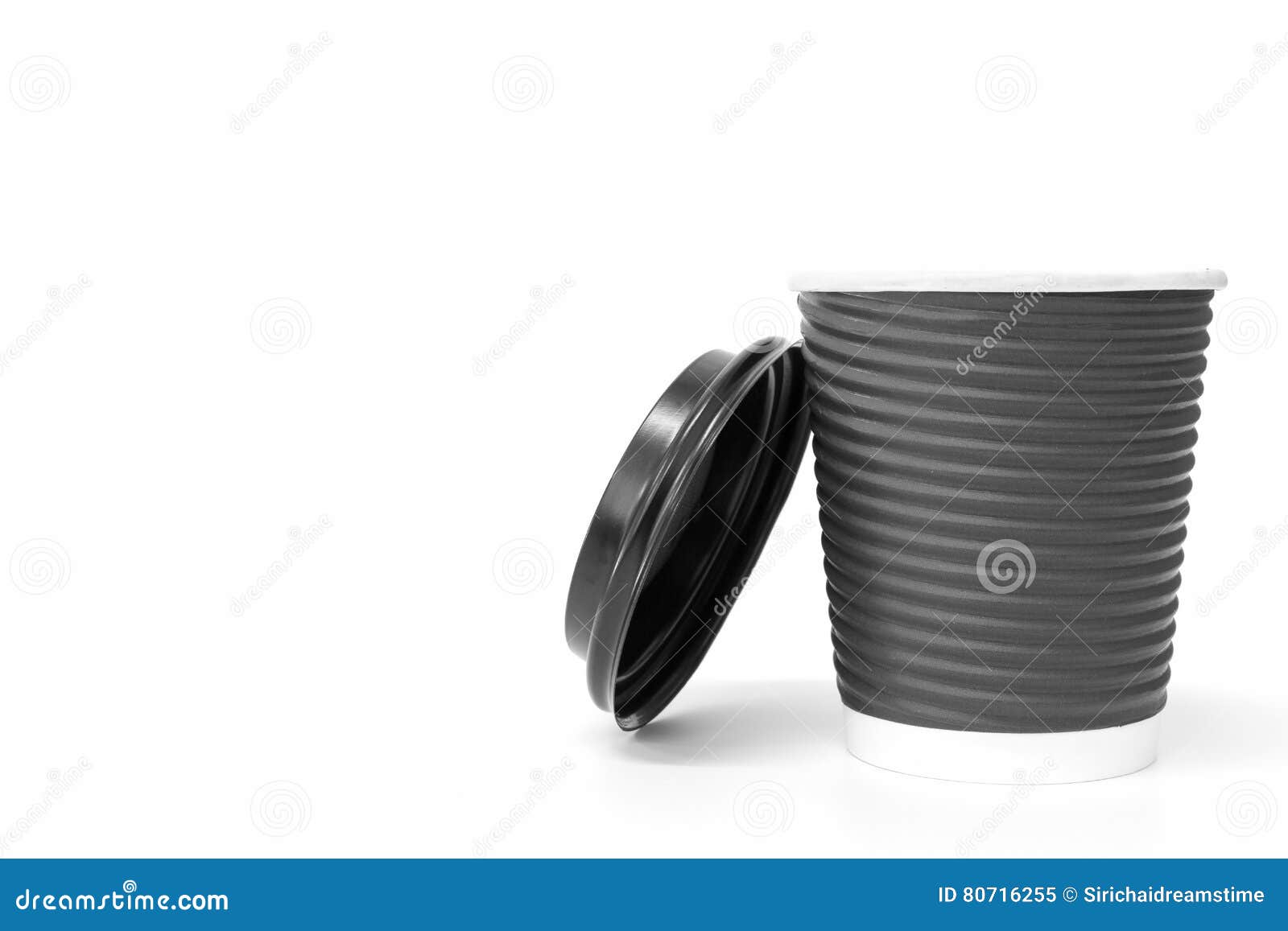 Paper Cup on White Background Stock Image - Image of template ...