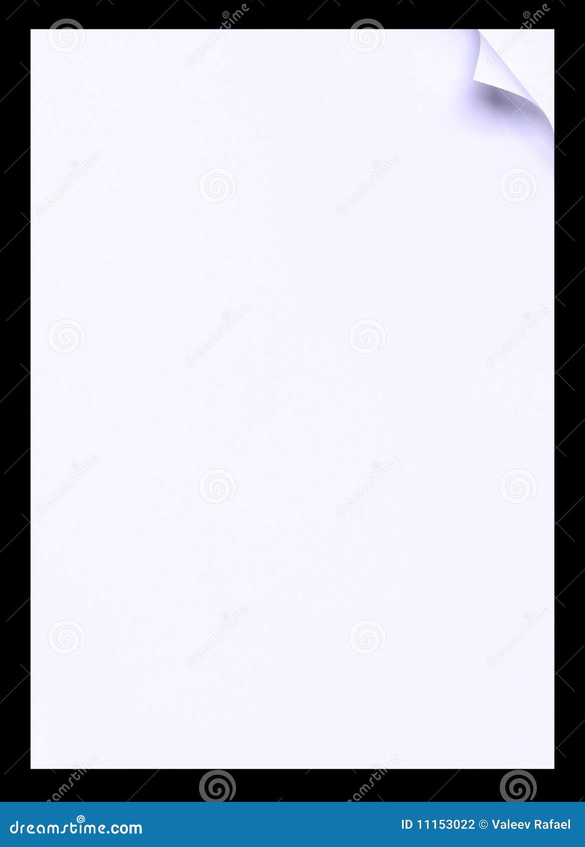 Paper with curl stock photo. Image of page, document - 11153022