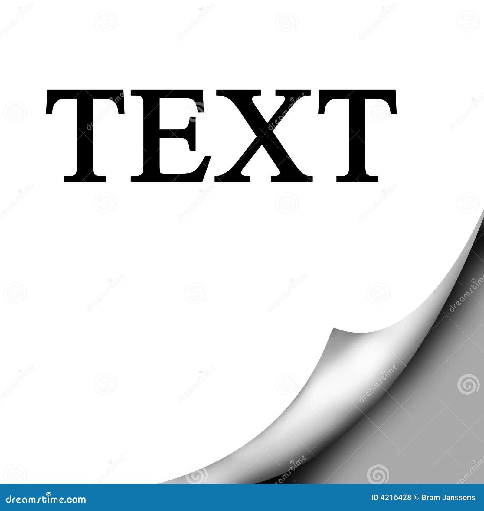 Paper curl stock illustration. Illustration of page, turn - 4216428