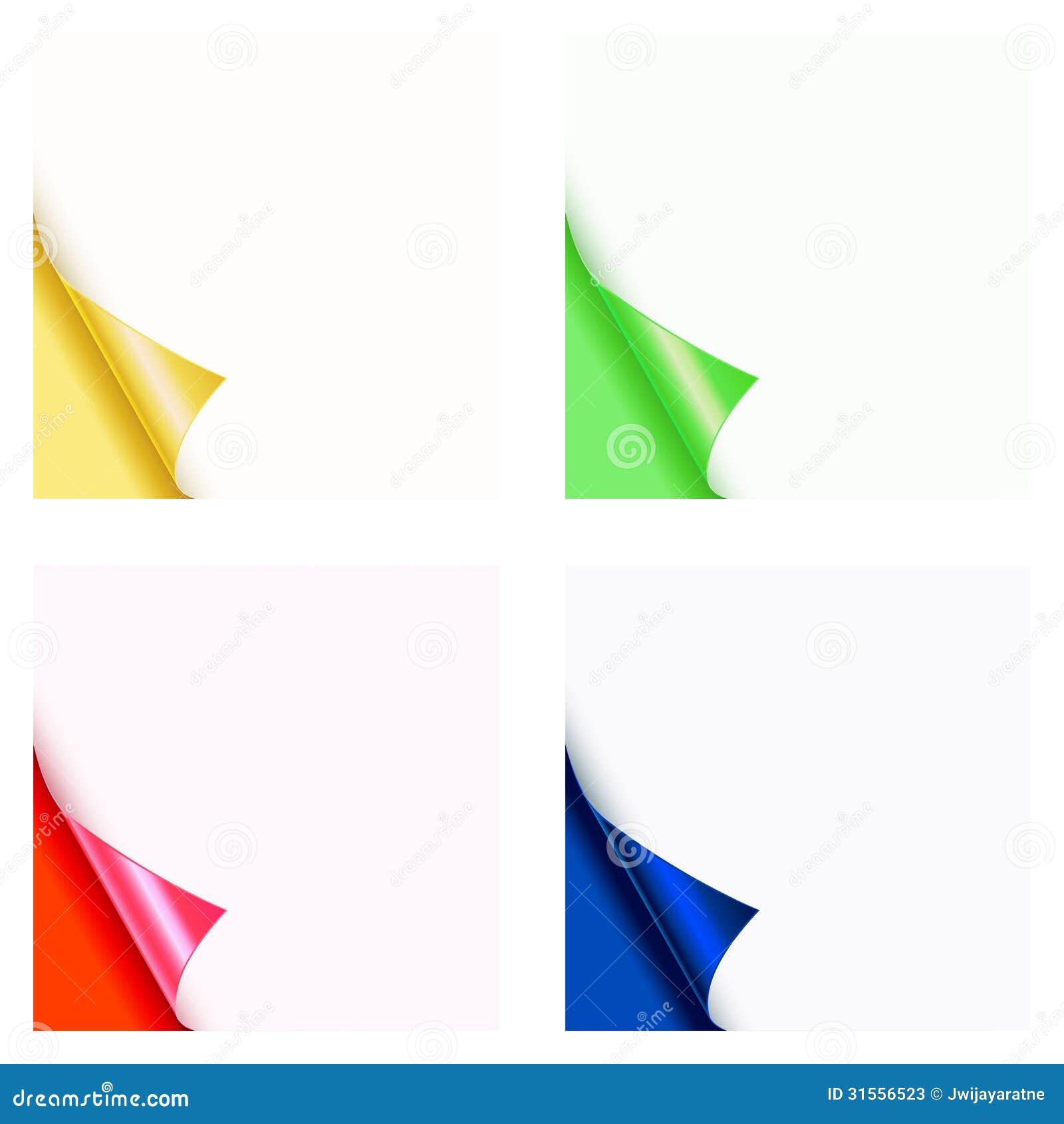 Paper Curl Vector Illustration. Curled Page Corner With Shadow On ...