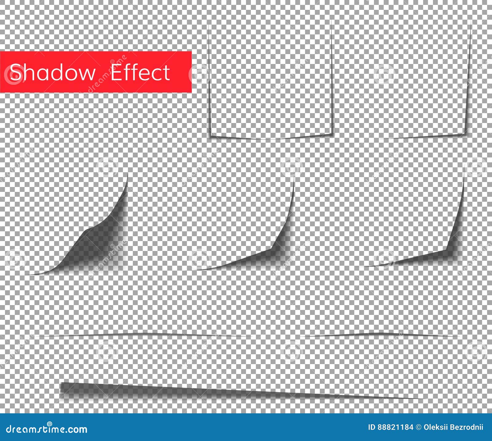 Paper curl shadow effect . stock vector. Illustration of layout - 88821184