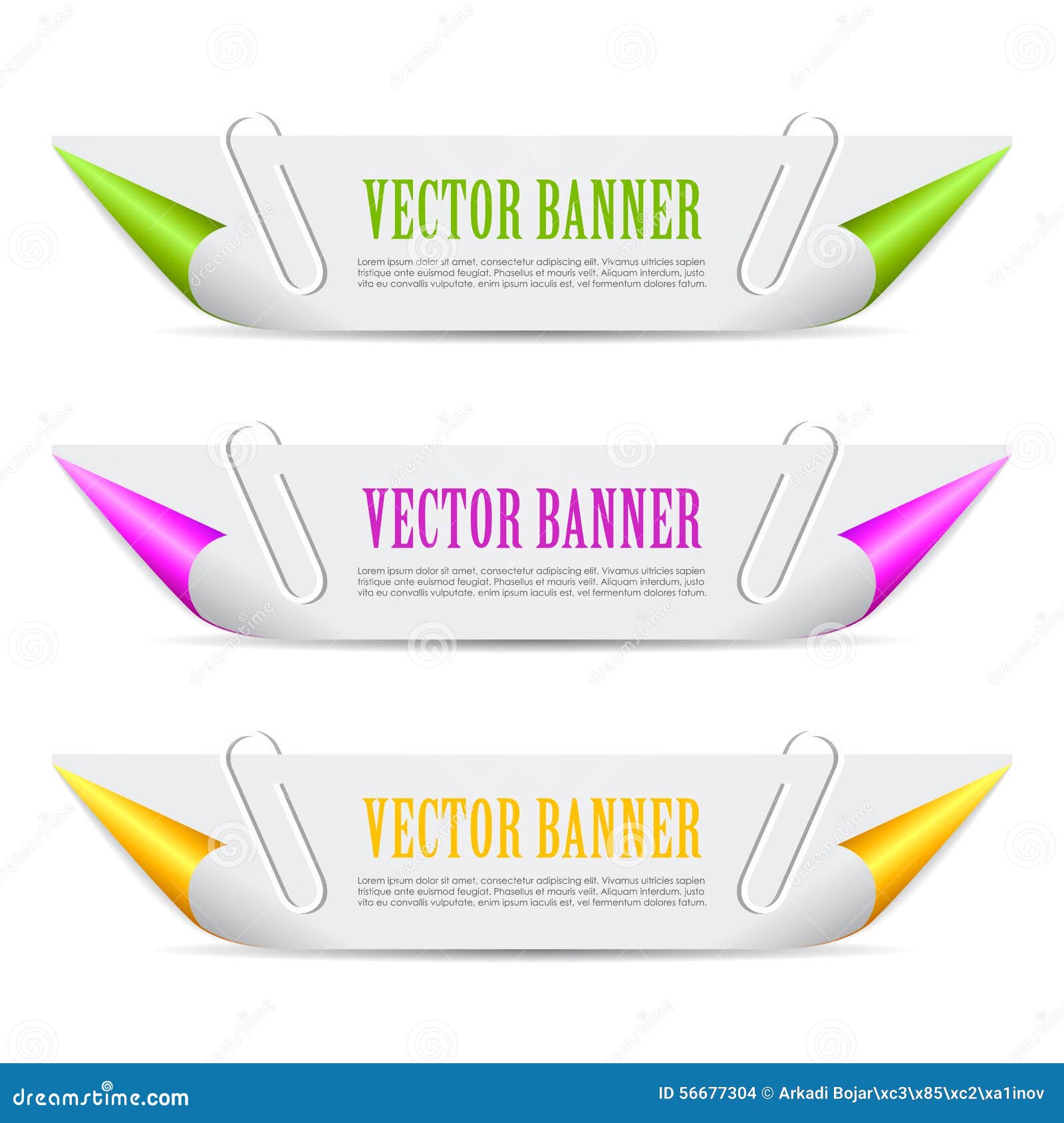 Paper banner stock vector. Illustration of abstract, announce - 56677304