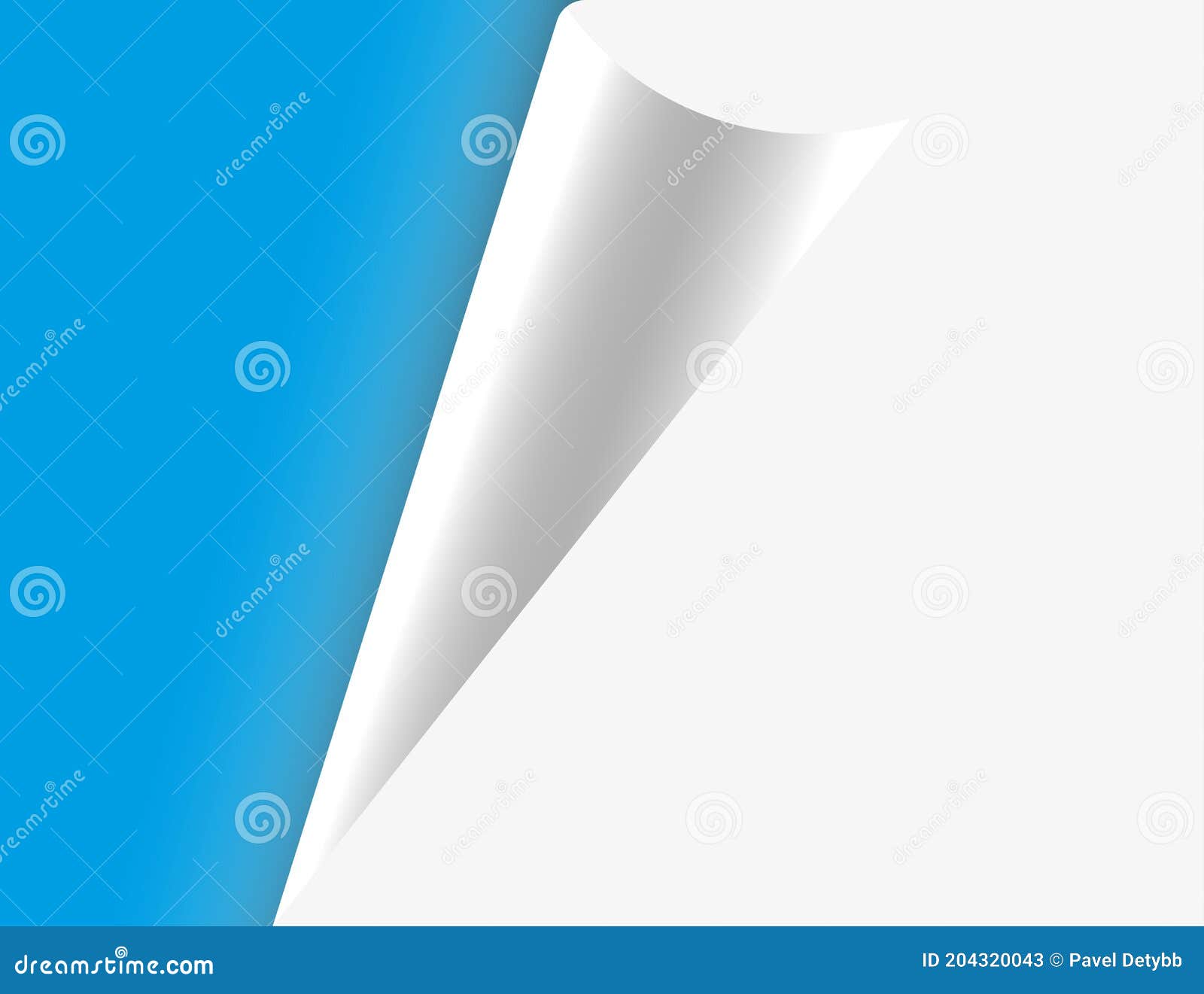 Paper with a Curled Edge. Vector Illustration. Stock Vector ...