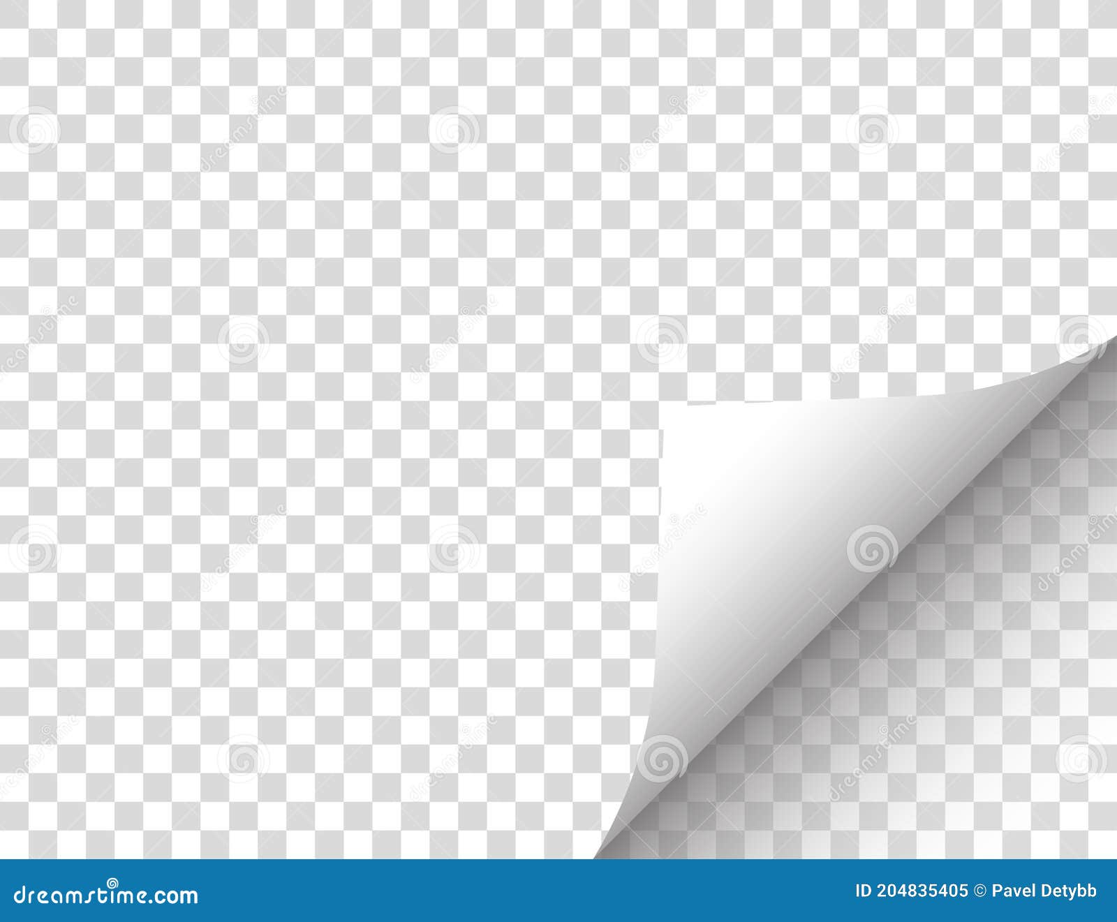 Paper with a Curled Edge. Vector Illustration Stock Illustration ...