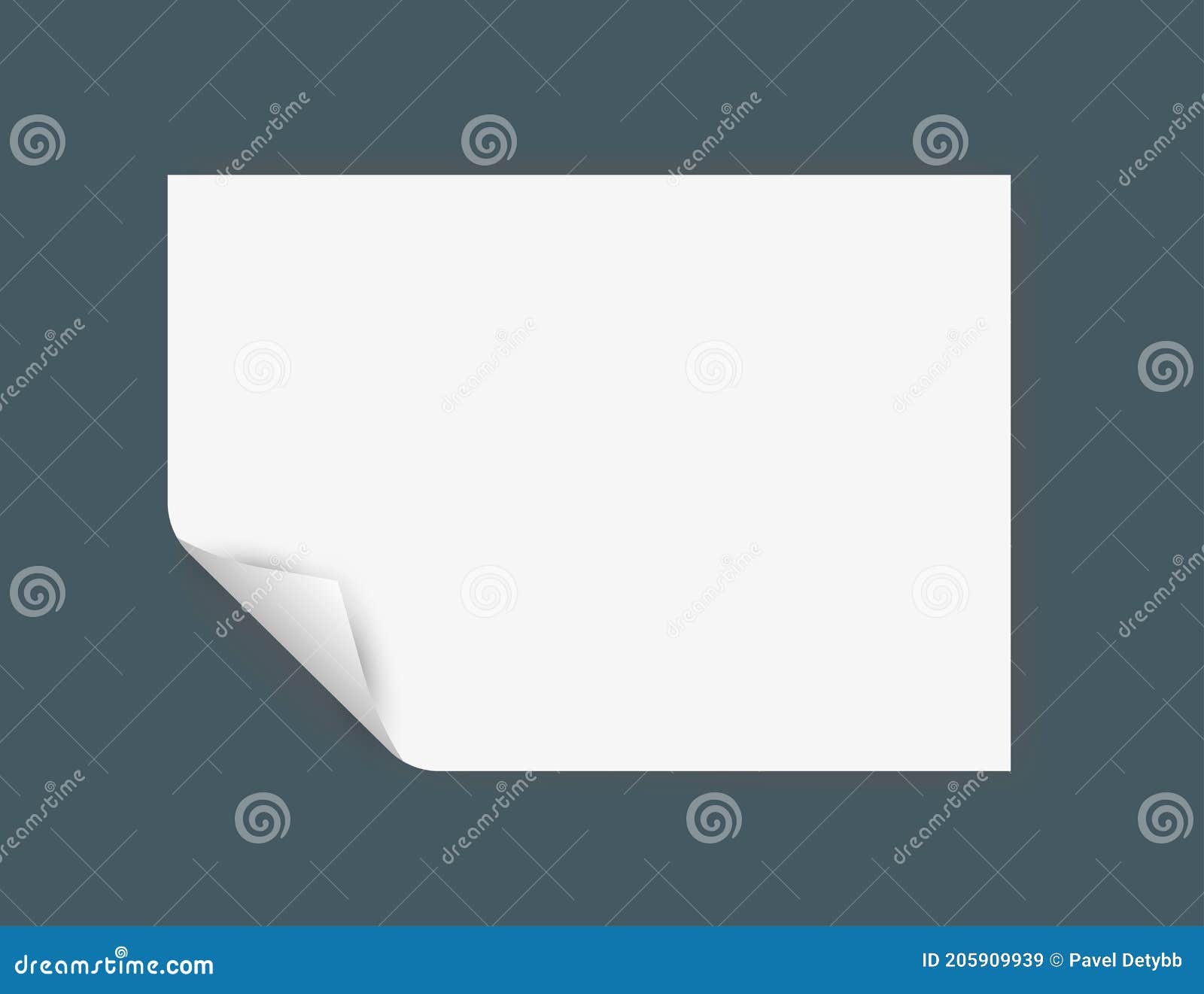 Paper with a Curled Edge. Vector Illustration Stock Illustration ...