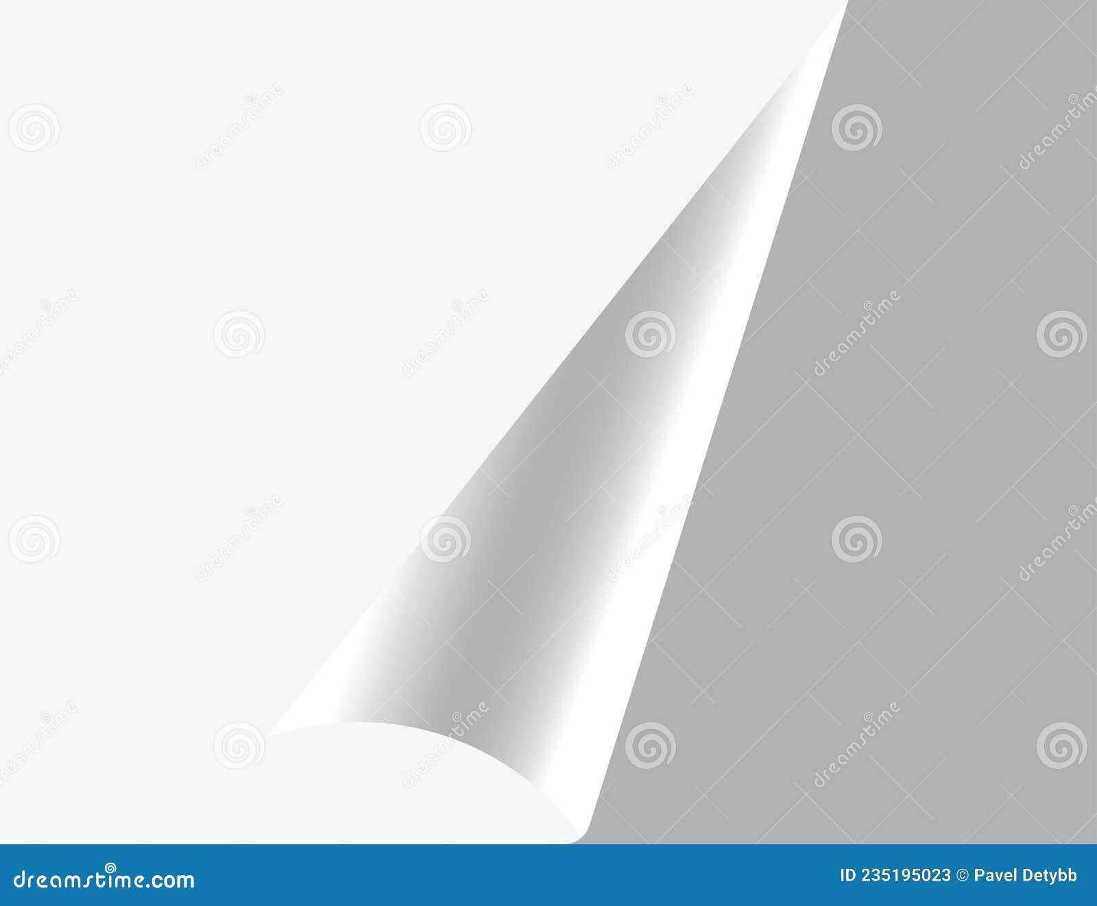 Paper with a Curled Edge Vector Illustration. Flat Design Stock Vector ...