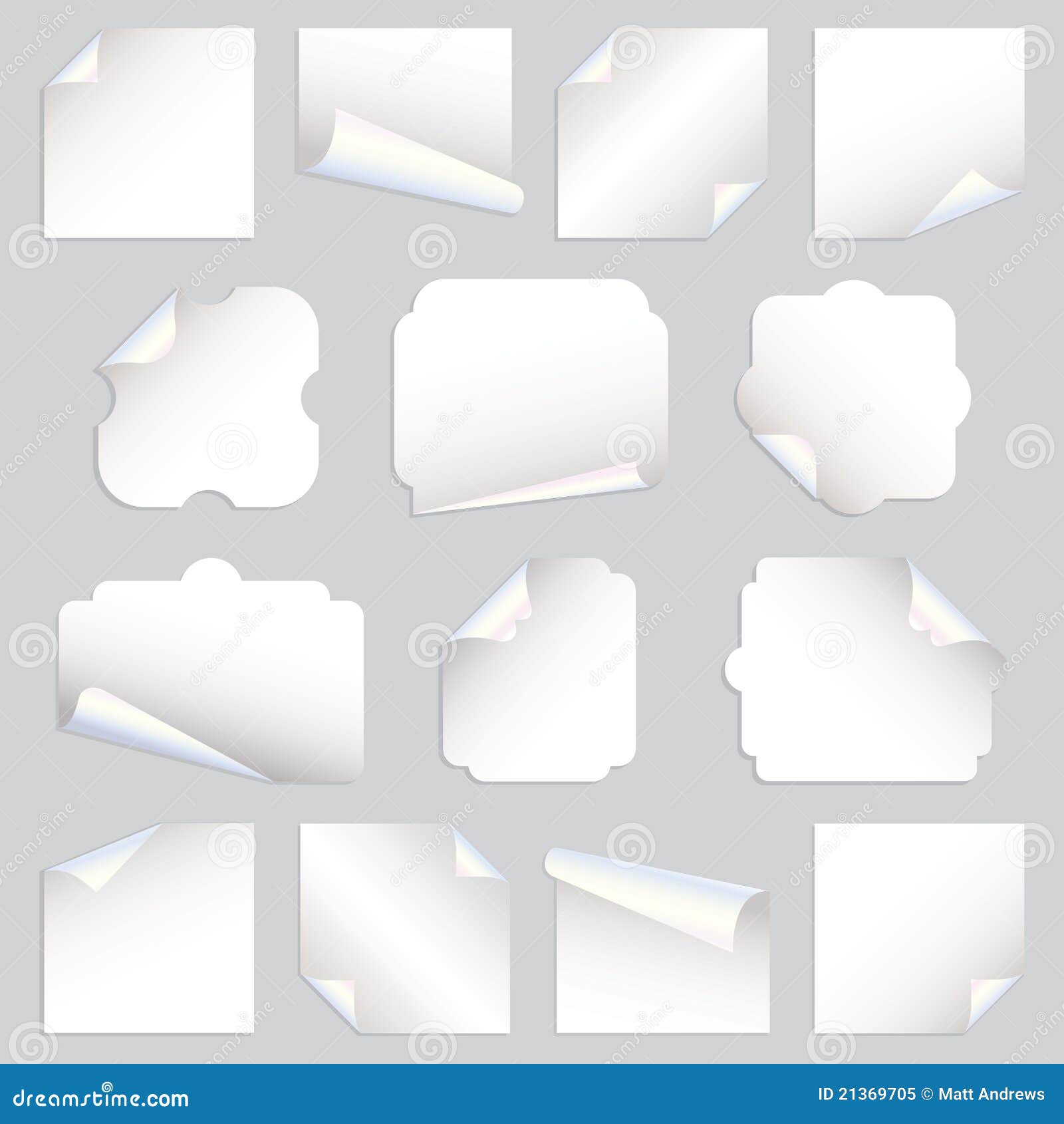 Paper curls stock vector. Illustration of ornament, ornate - 21369705