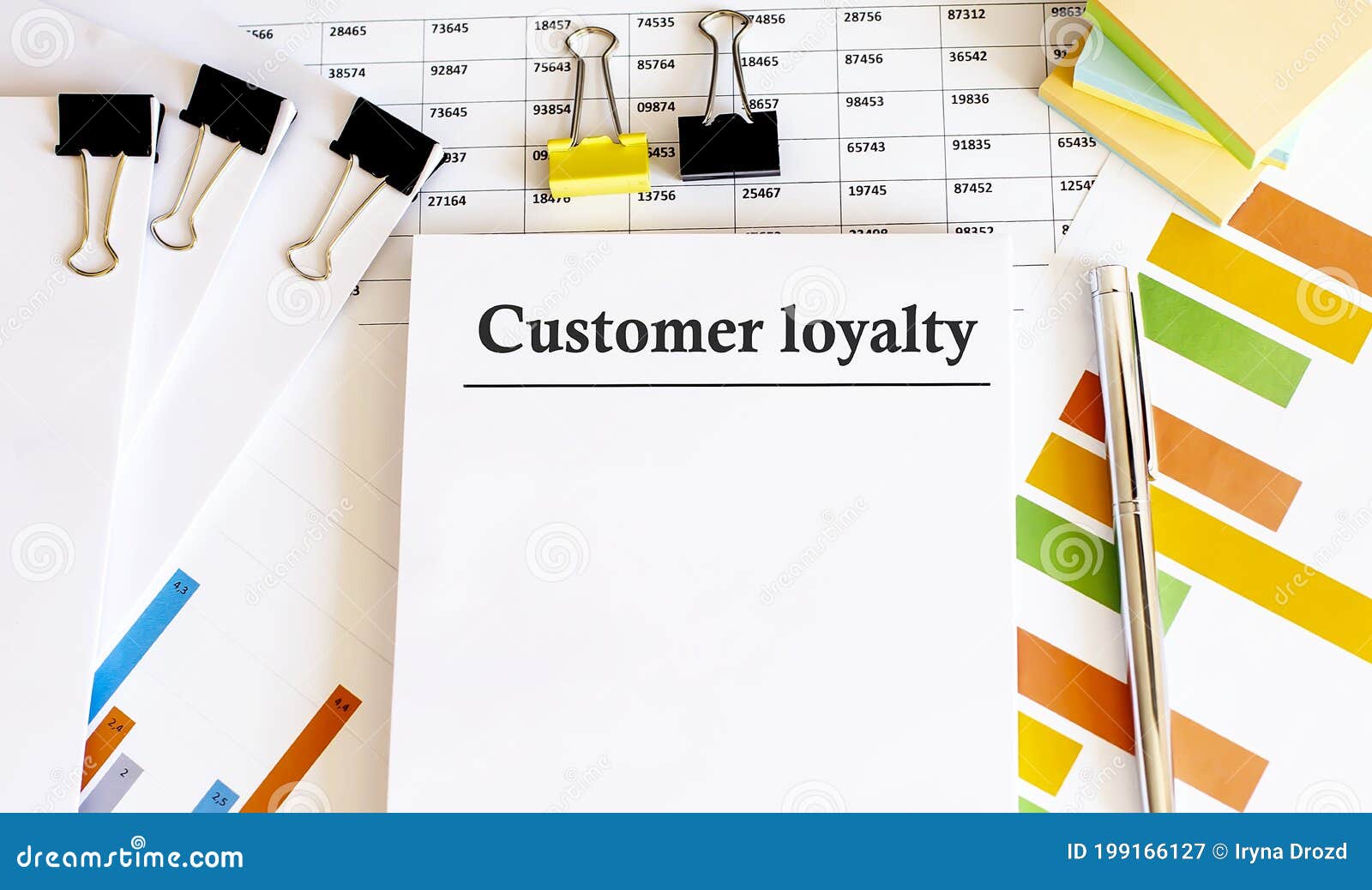 Paper with Customer Loyalty on a Table on Charts Stock Image - Image of ...