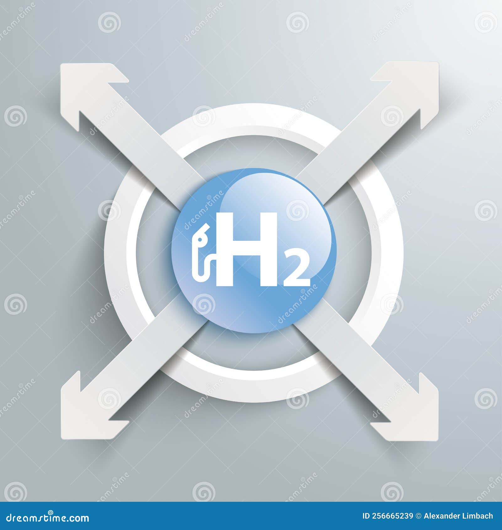 4 Paper Cut Arrows Ring H2 Fuel Pump Stock Vector - Illustration of ...