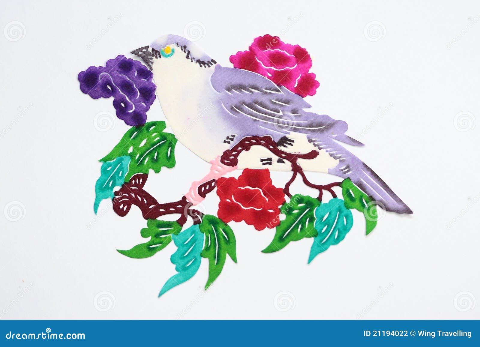 Paper-cut of bird stock illustration. Illustration of luck - 21194022
