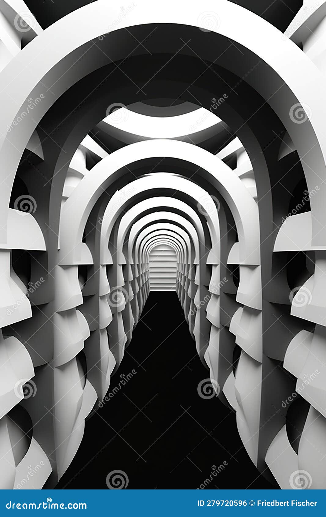 A Paper Cut Black White Background with an Abstract Arches Design ...