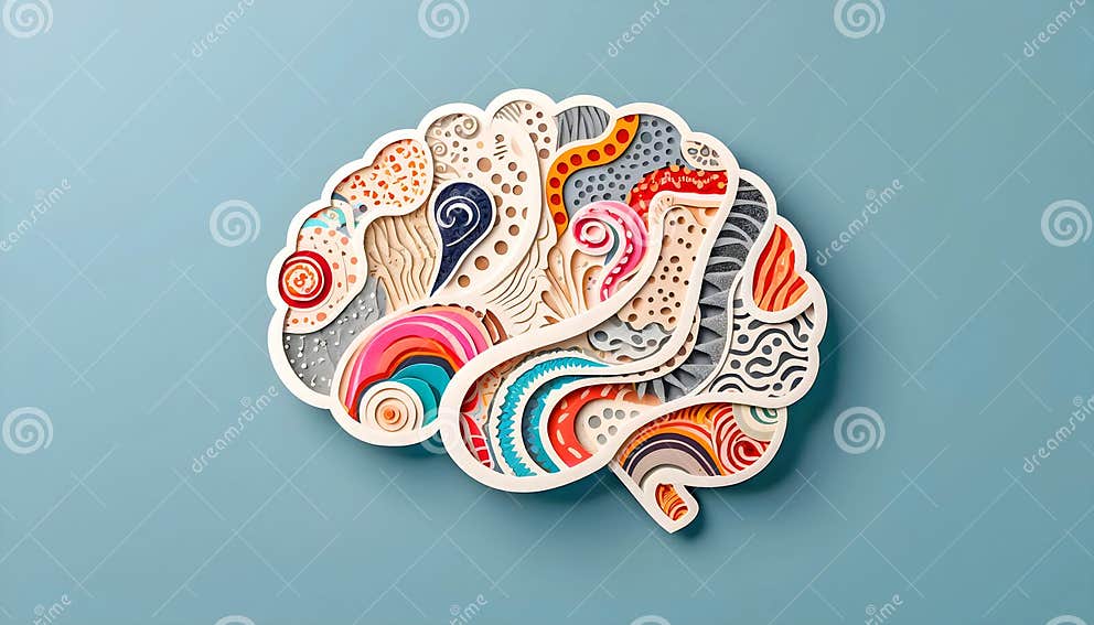 Paper-Cut Brain with Structured Patterns and Loops Representing Focus ...