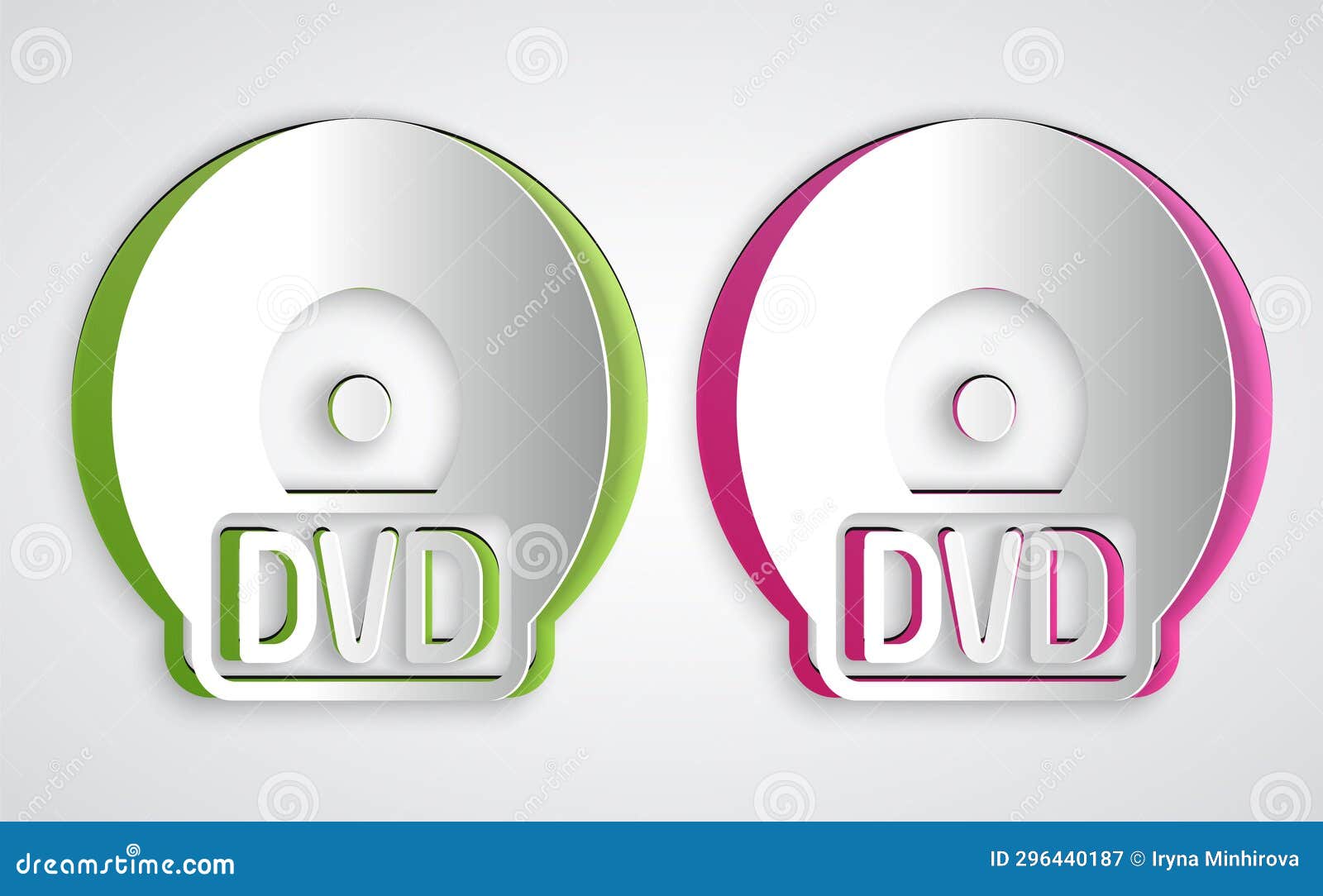 Paper Cut CD or DVD Disk Icon Isolated on Grey Background. Compact Disc ...