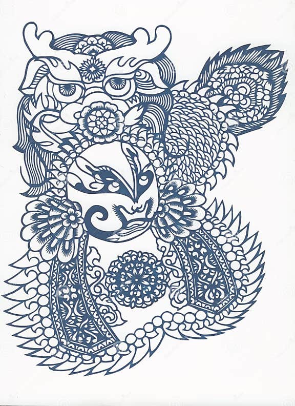 Paper-cut of Chinese Traditional Pattern Stock Illustration ...