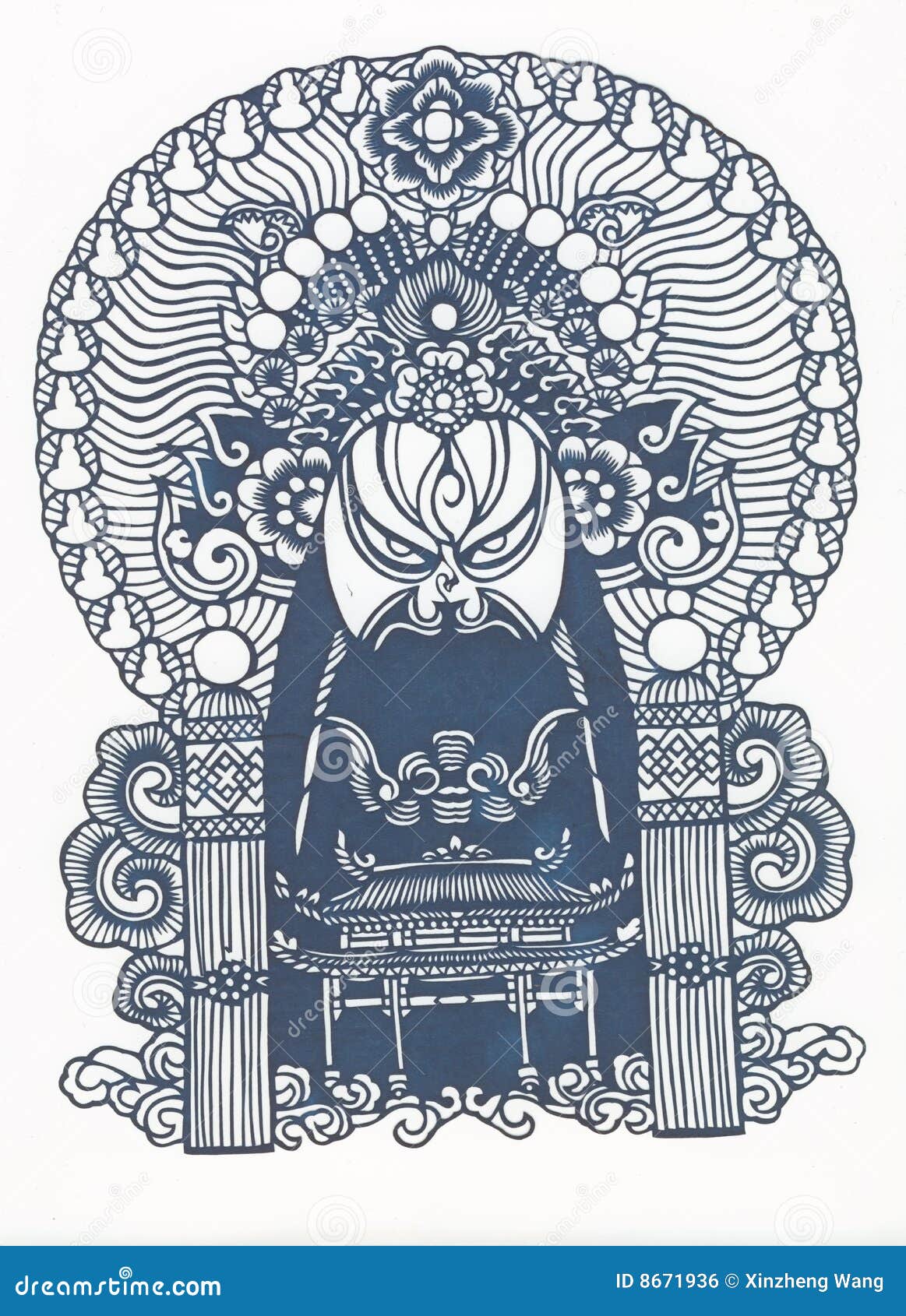 Paper-cut of Chinese Traditional Pattern Stock Illustration ...