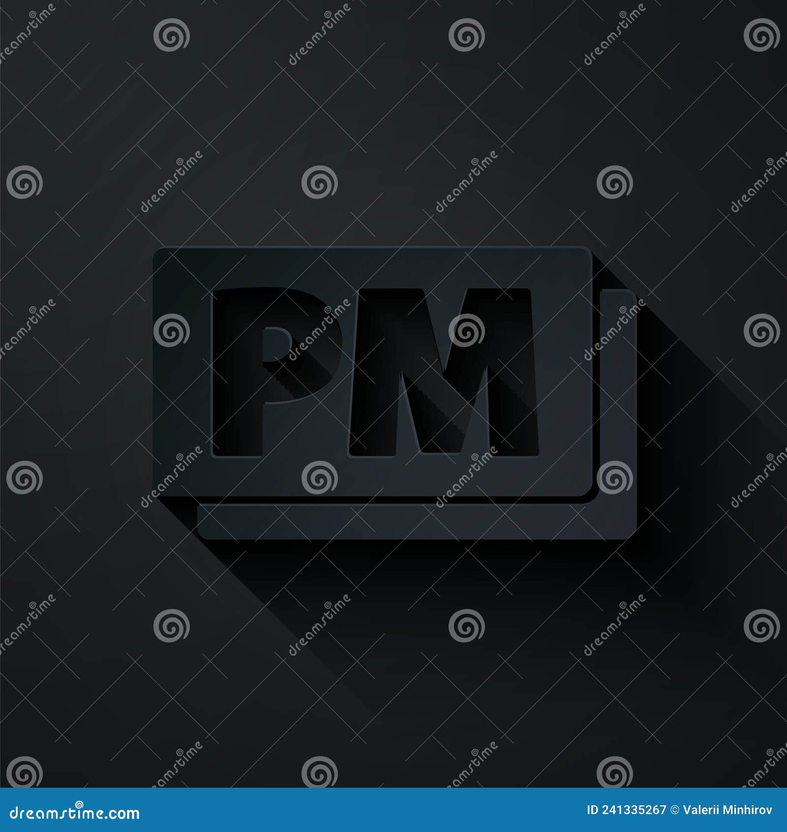 Paper Cut Clock PM Icon Isolated on Black Background. Time Symbol ...