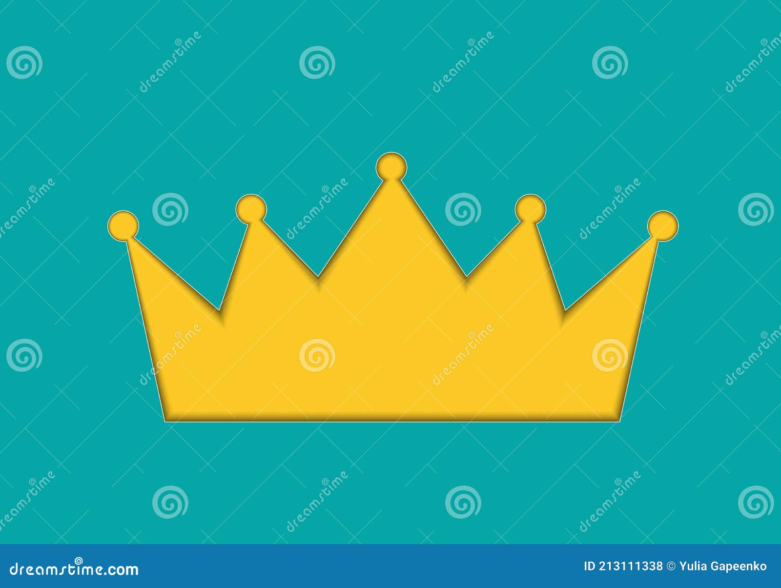 Paper Cut Crown. Vector Illustration Stock Vector - Illustration of ...