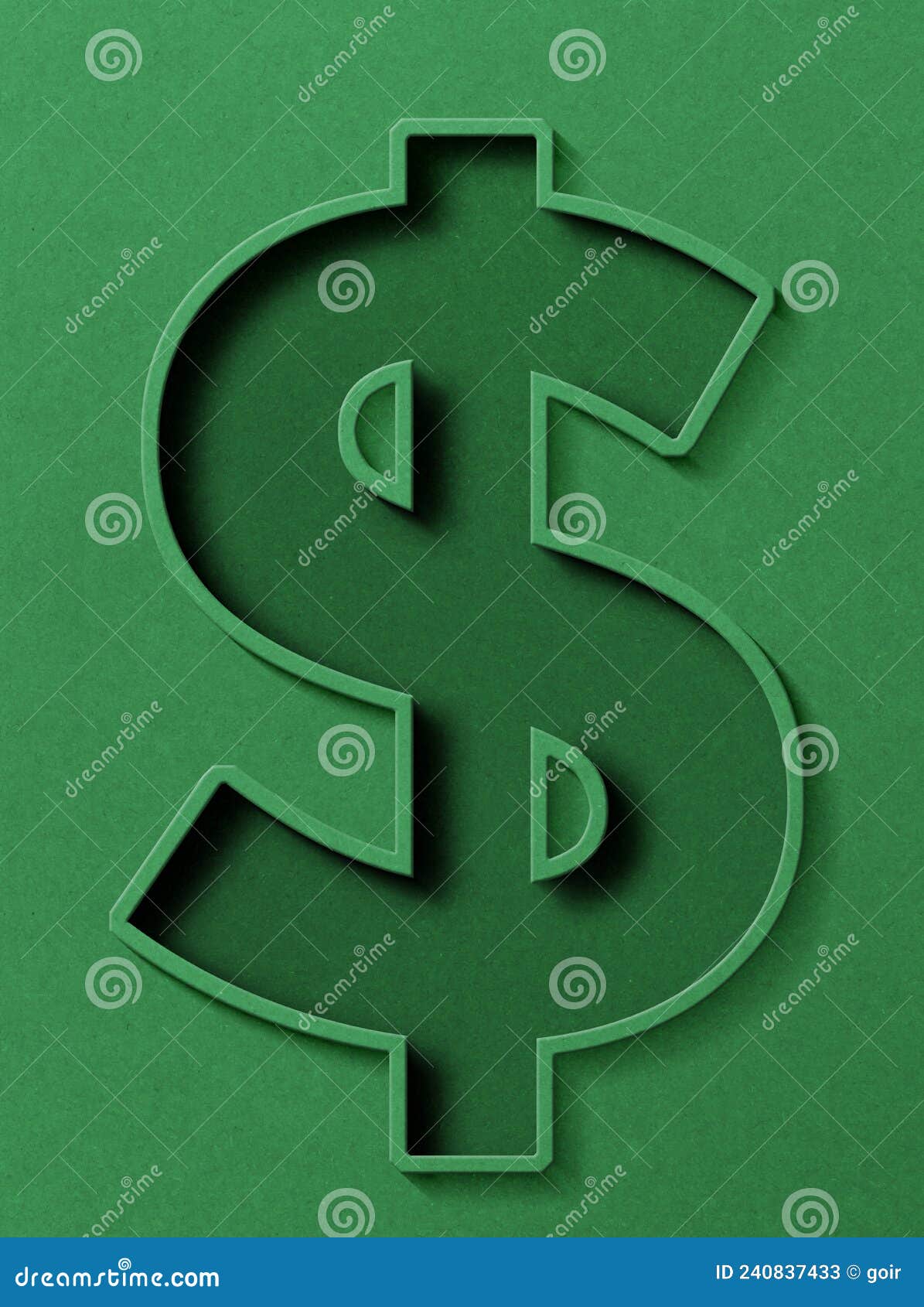 Paper Cut Dollar Sign Silhouette Stock Illustration - Illustration of ...