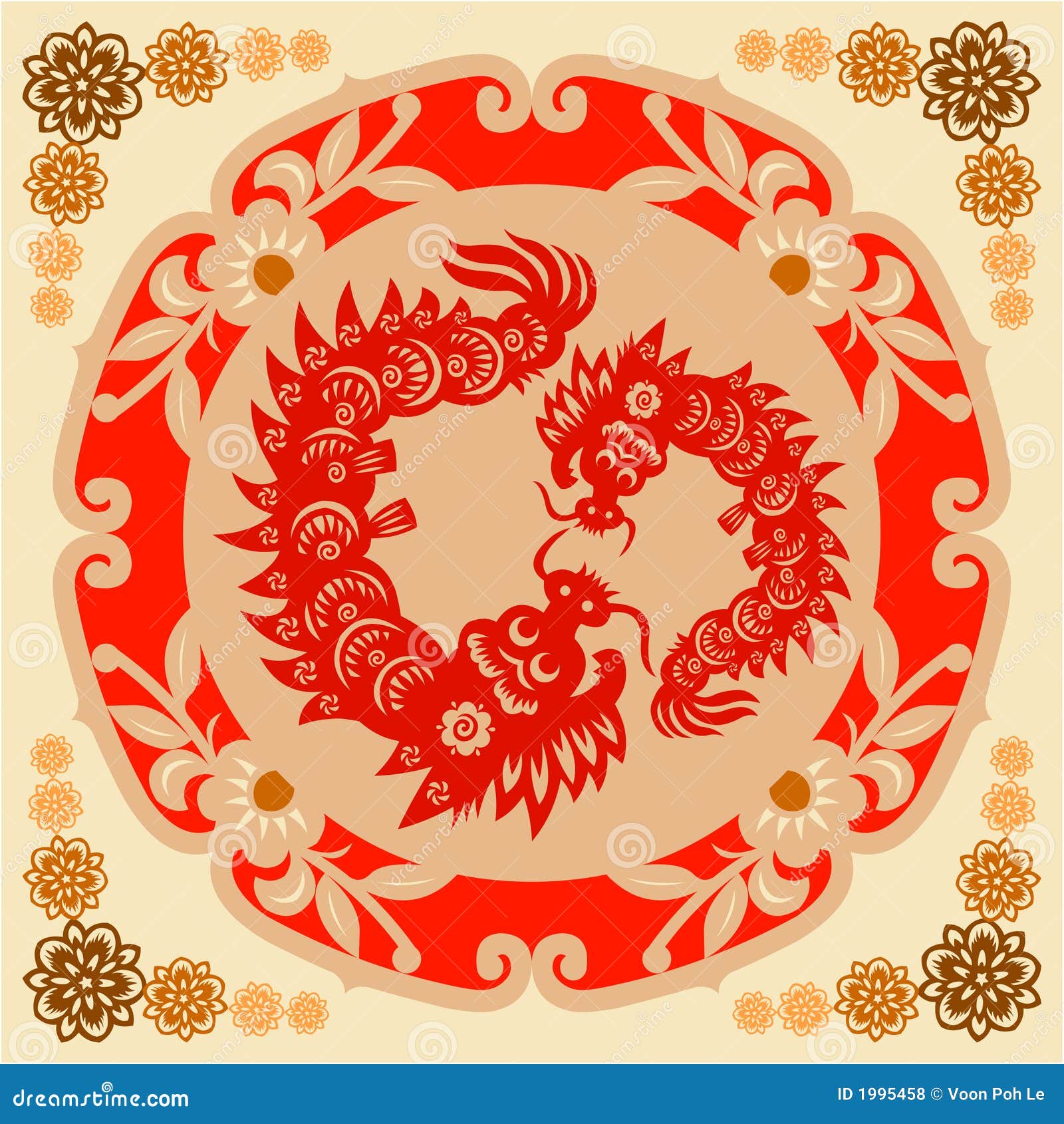 Paper cut dragon stock vector. Illustration of design - 1995458