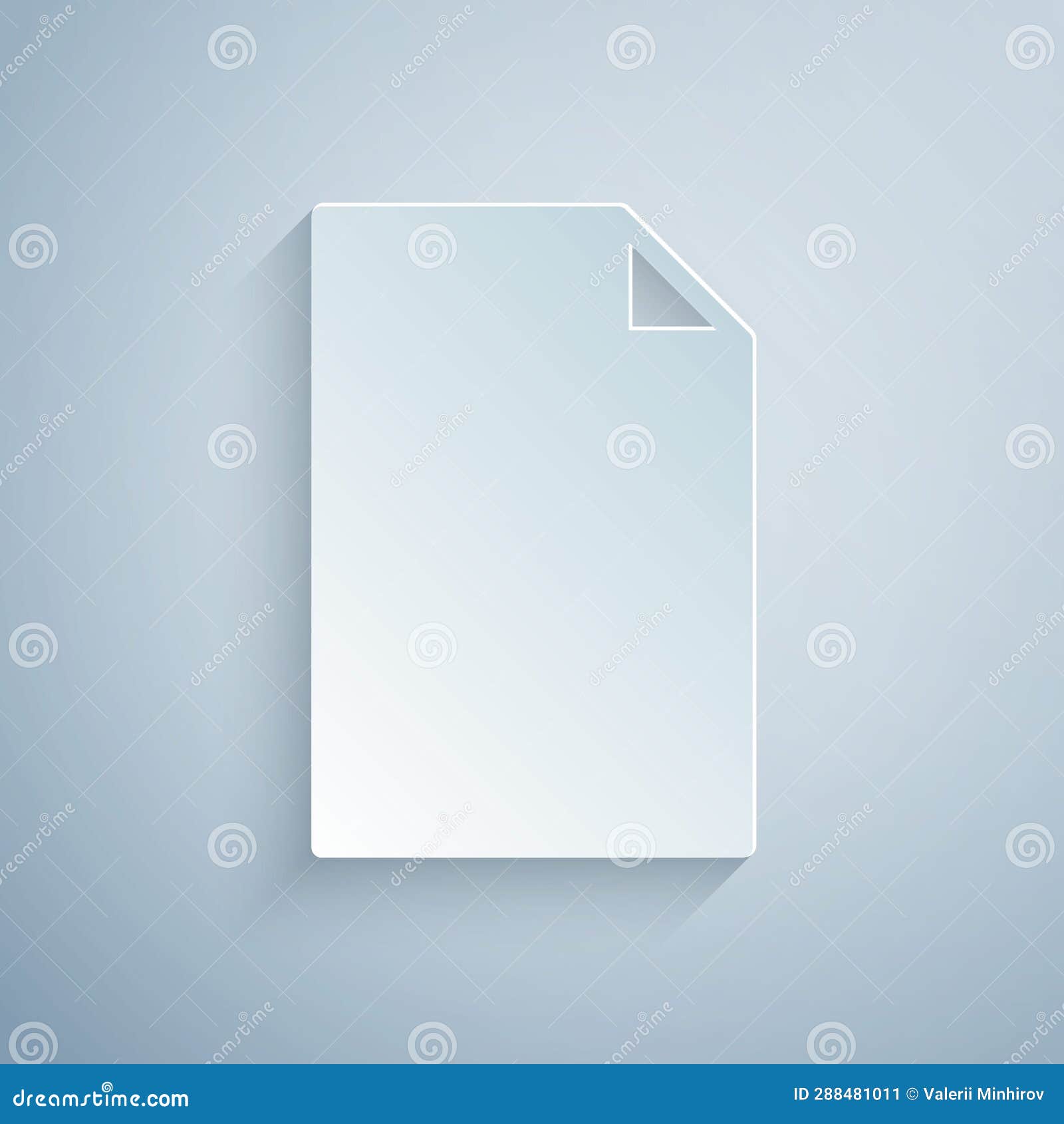 Paper Cut Empty Document Icon Isolated on Grey Background. Checklist ...