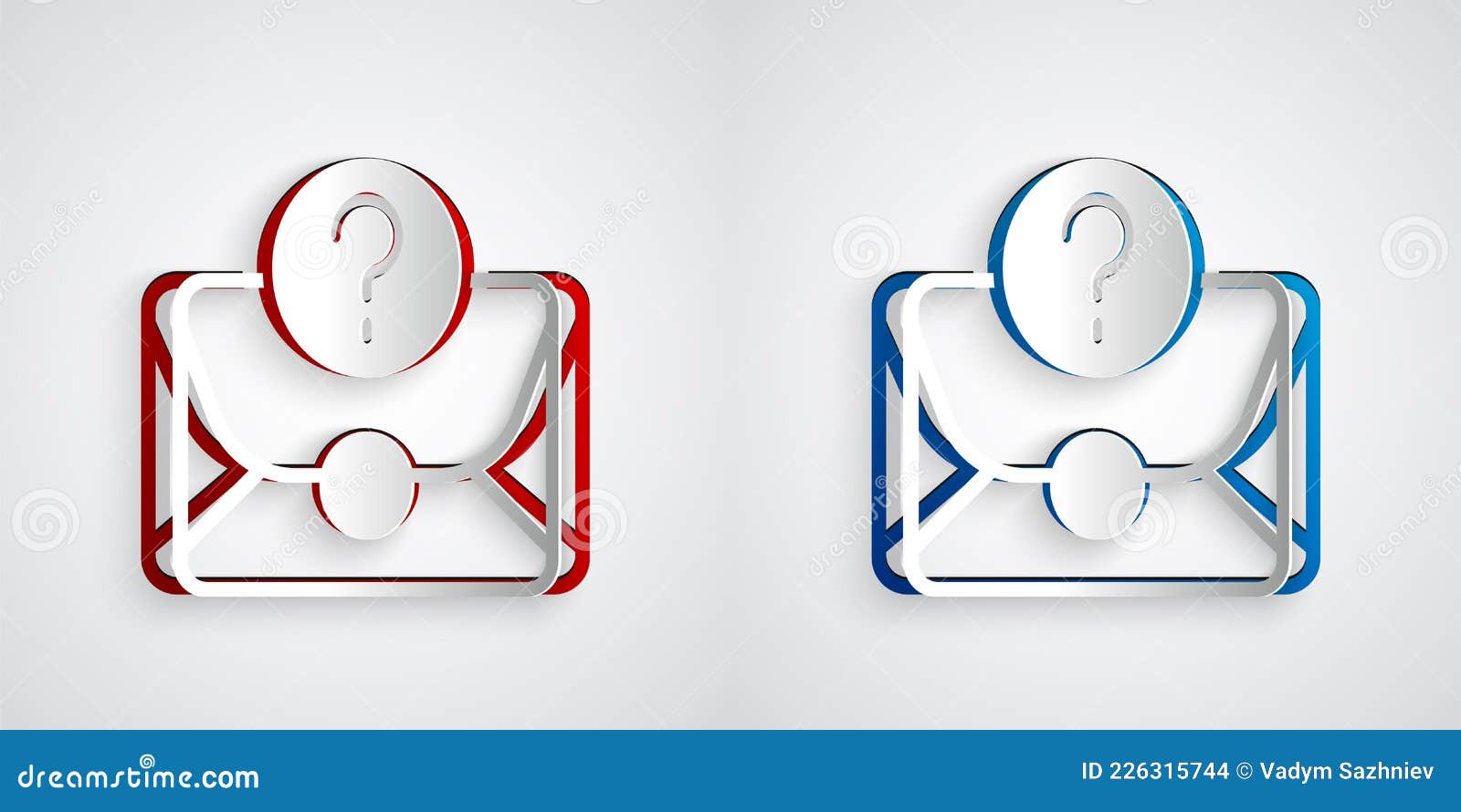 Envelope With Question Mark Icon Isolated On Red Background. Letter ...