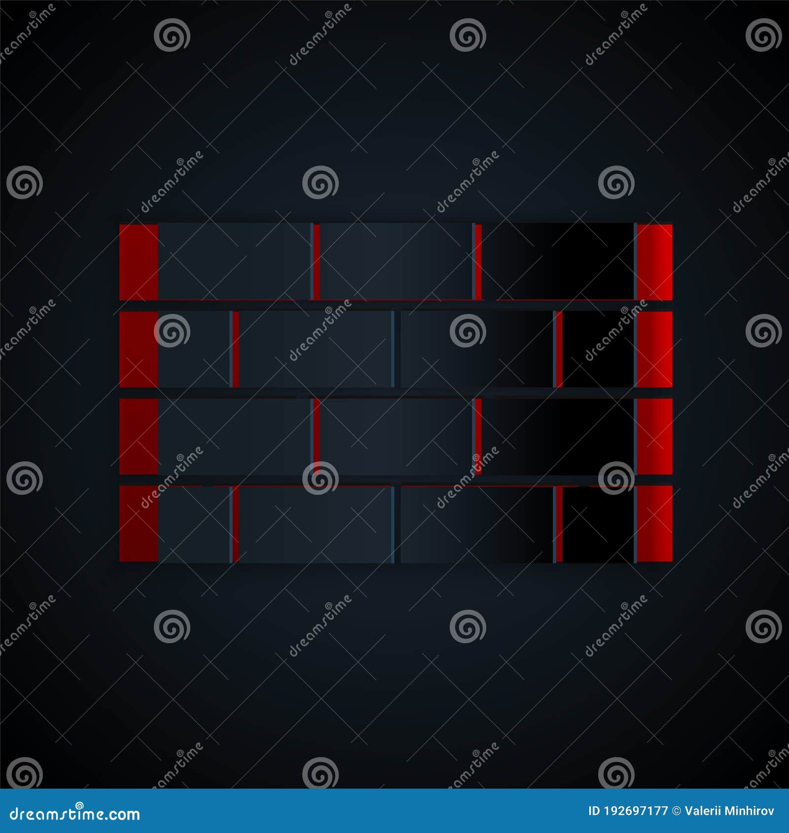 Paper Cut Firewall, Security Wall Icon Isolated on Black Background ...