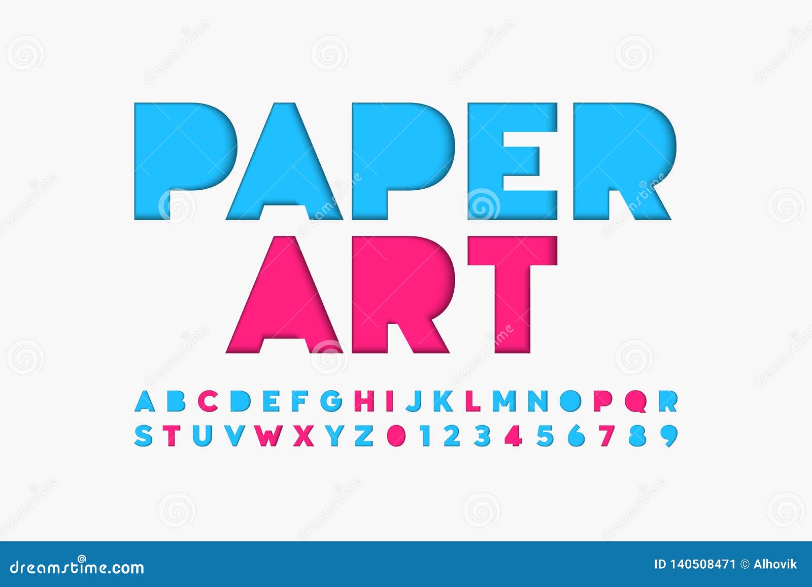 Paper cut font stock vector. Illustration of craft, shadow - 140508471