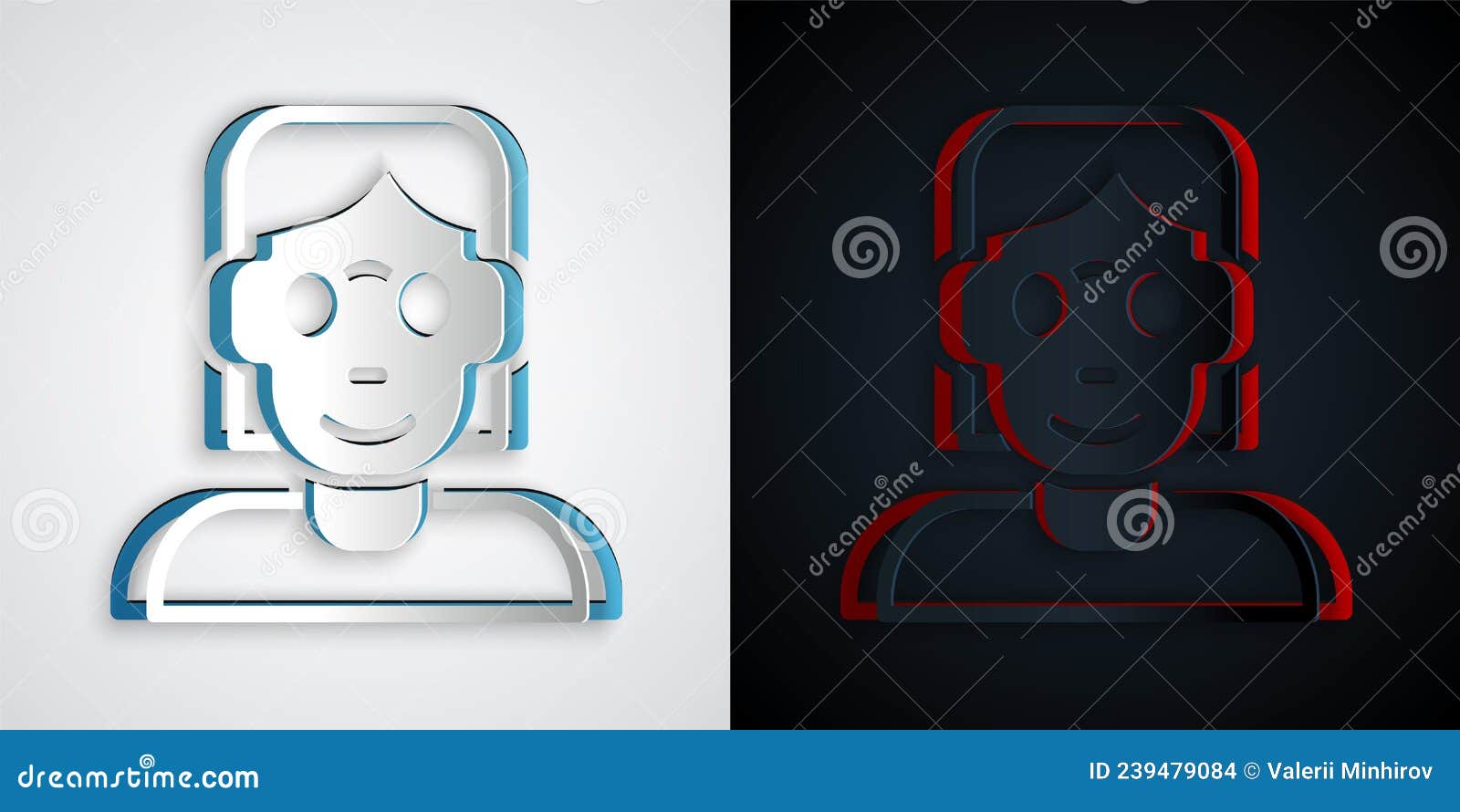 Paper Cut Hacker Or Coder Icon Isolated On Grey And Black Background Programmer Developer
