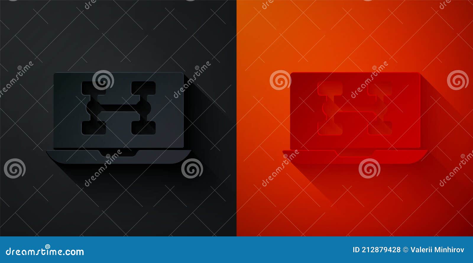 Paper Cut Hardware Diagnostics Condition of Car Icon Isolated on Black ... Paper Cut Hardware Diagnostics Condition of Car Icon Isolated on Black ...
