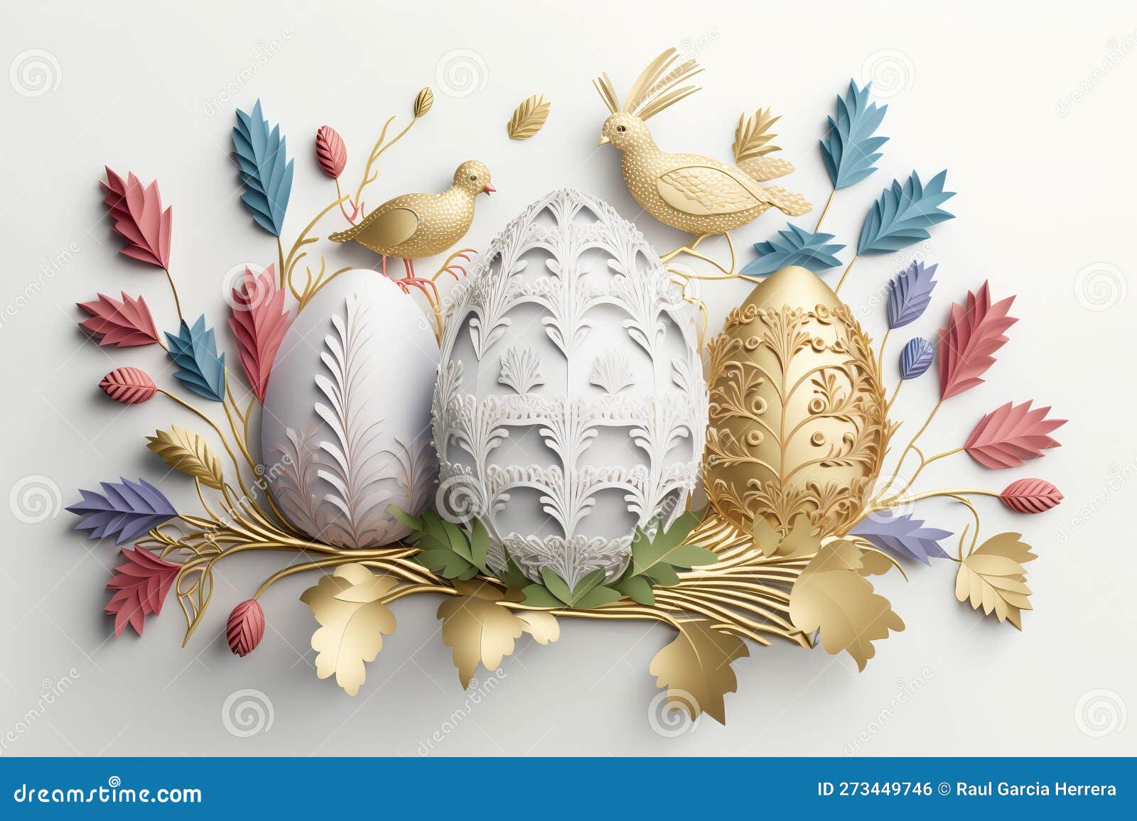 Paper Cut Illustration. Paper Art Easter Week.Easter Rabbit, Easter ...