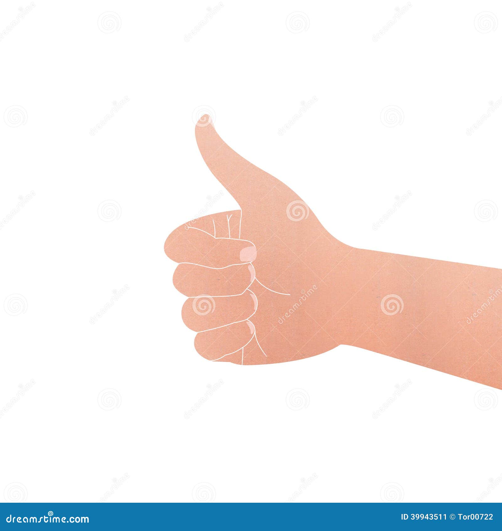 Paper Cut of Isolated Hand with Thumb Symbol is Like on White Ba Stock ...