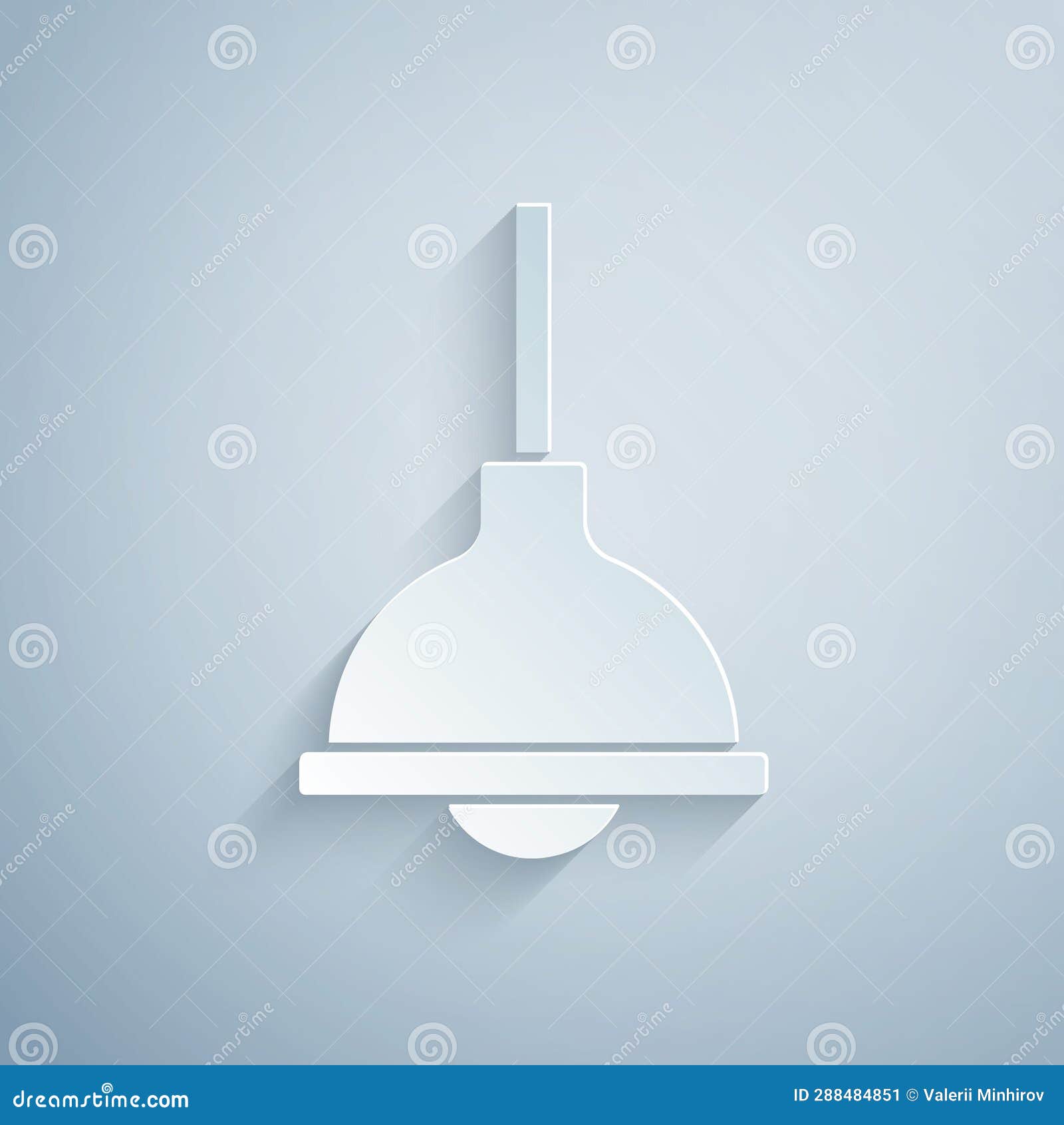 Paper Cut Lamp Hanging Icon Isolated on Grey Background. Ceiling Lamp ...
