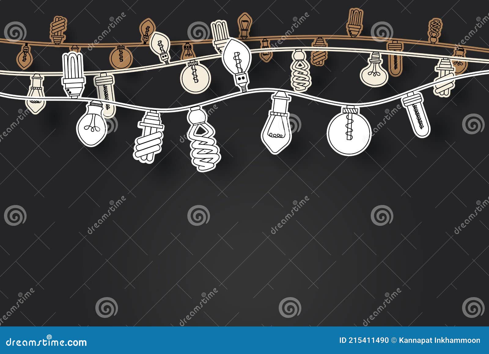 Paper Cut of Light Bulb Doodle Stock Vector - Illustration of element ...